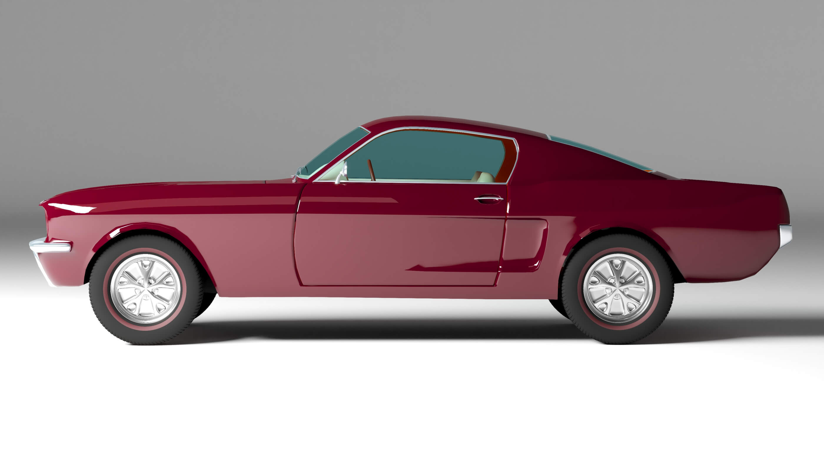 Ford Mustang Fastback 4K - 3D Model by Pictorer