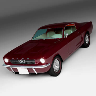Ford Mustang Fastback 4K - 3D Model by Pictorer