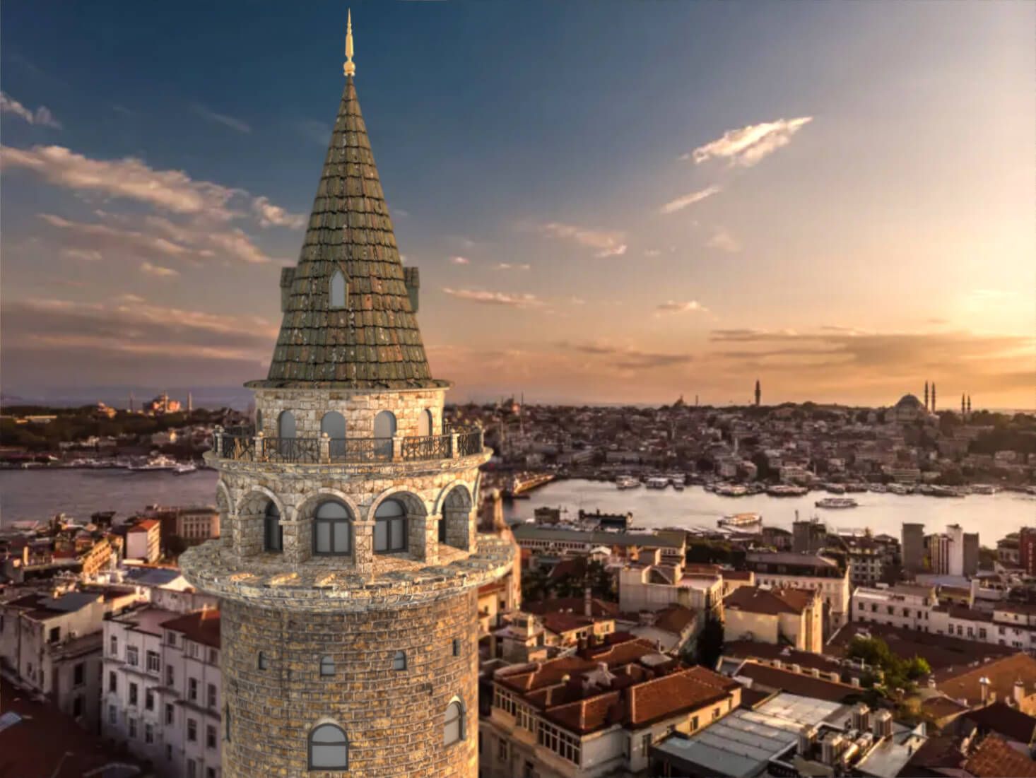 Galata Tower - 3D Model by Pictorer