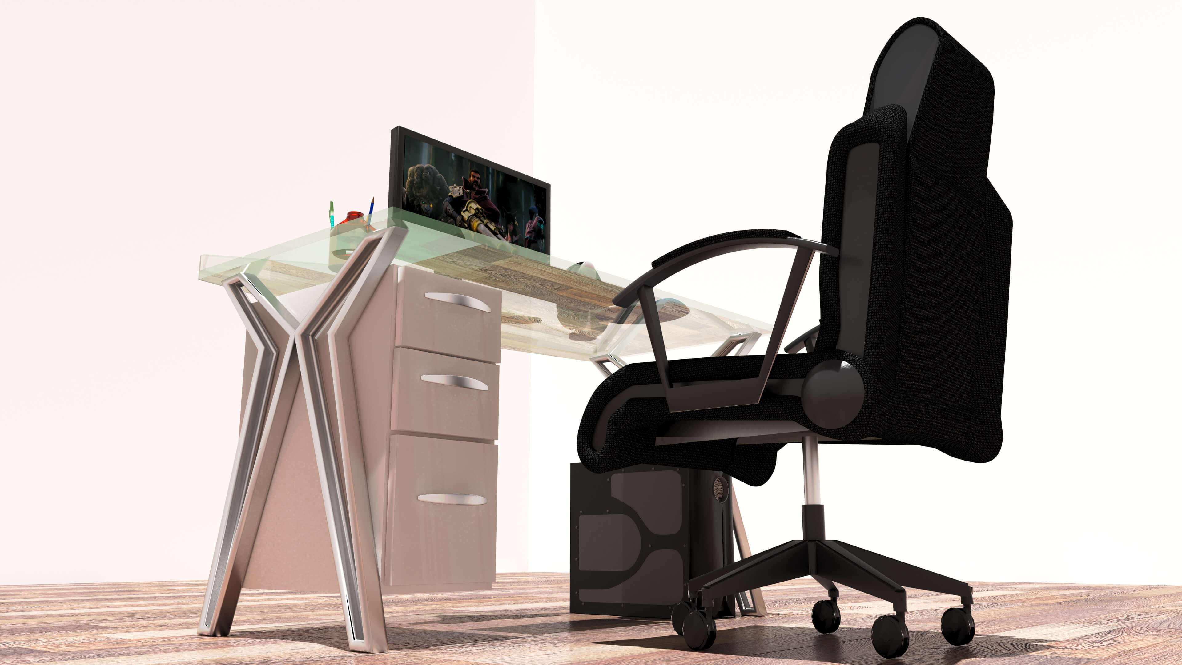 Gaming Setup - 3D Model by Pictorer