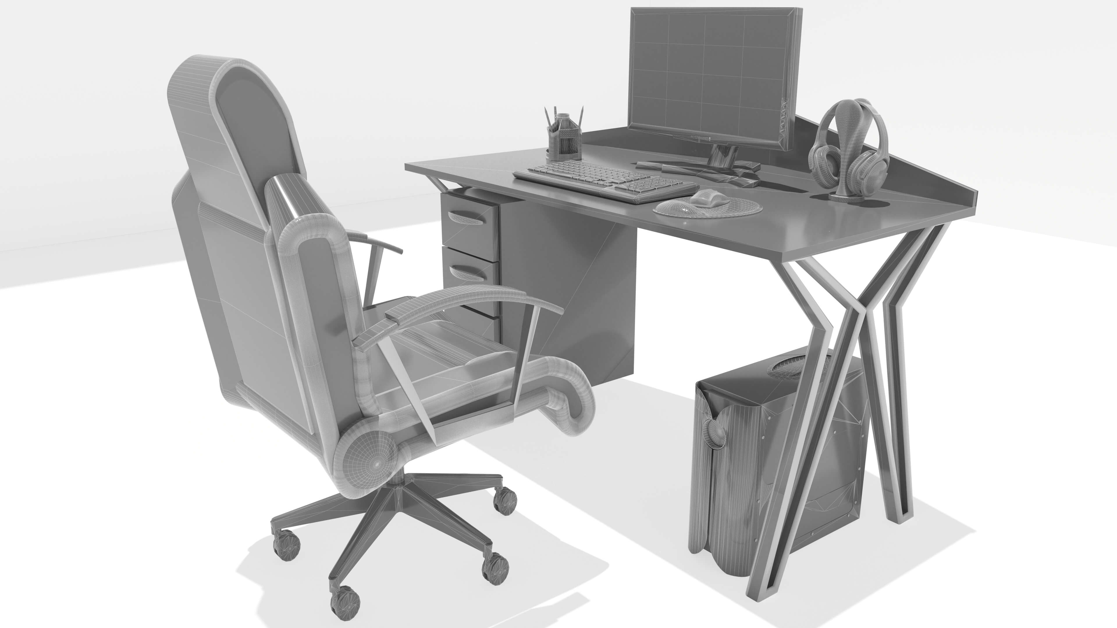 Gaming Setup - 3D Model by Pictorer