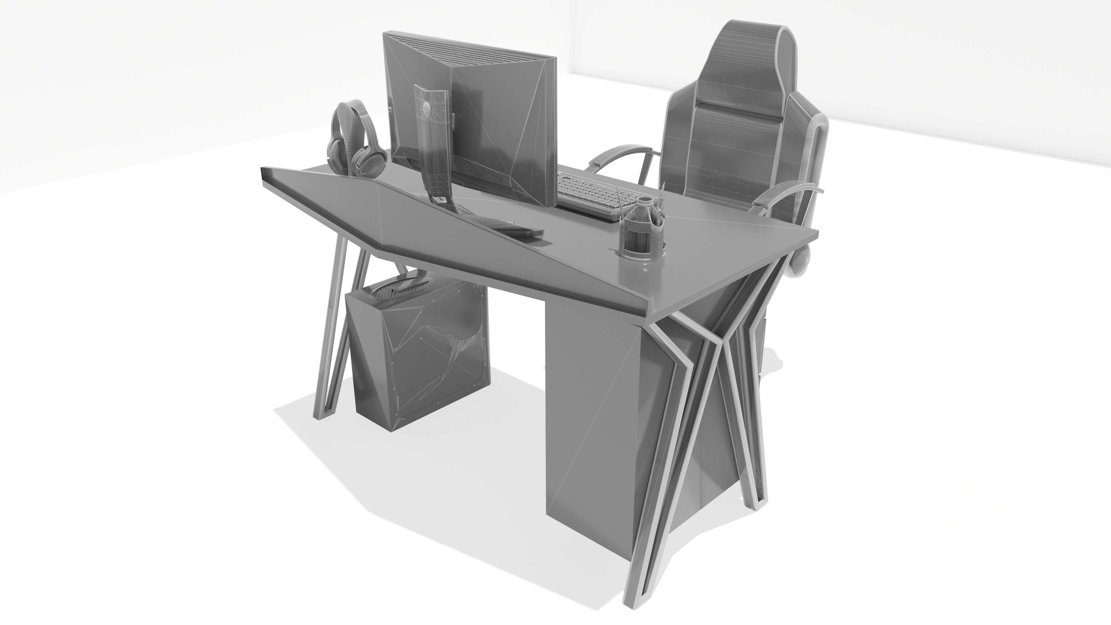 Gaming Setup - 3D Model by Pictorer