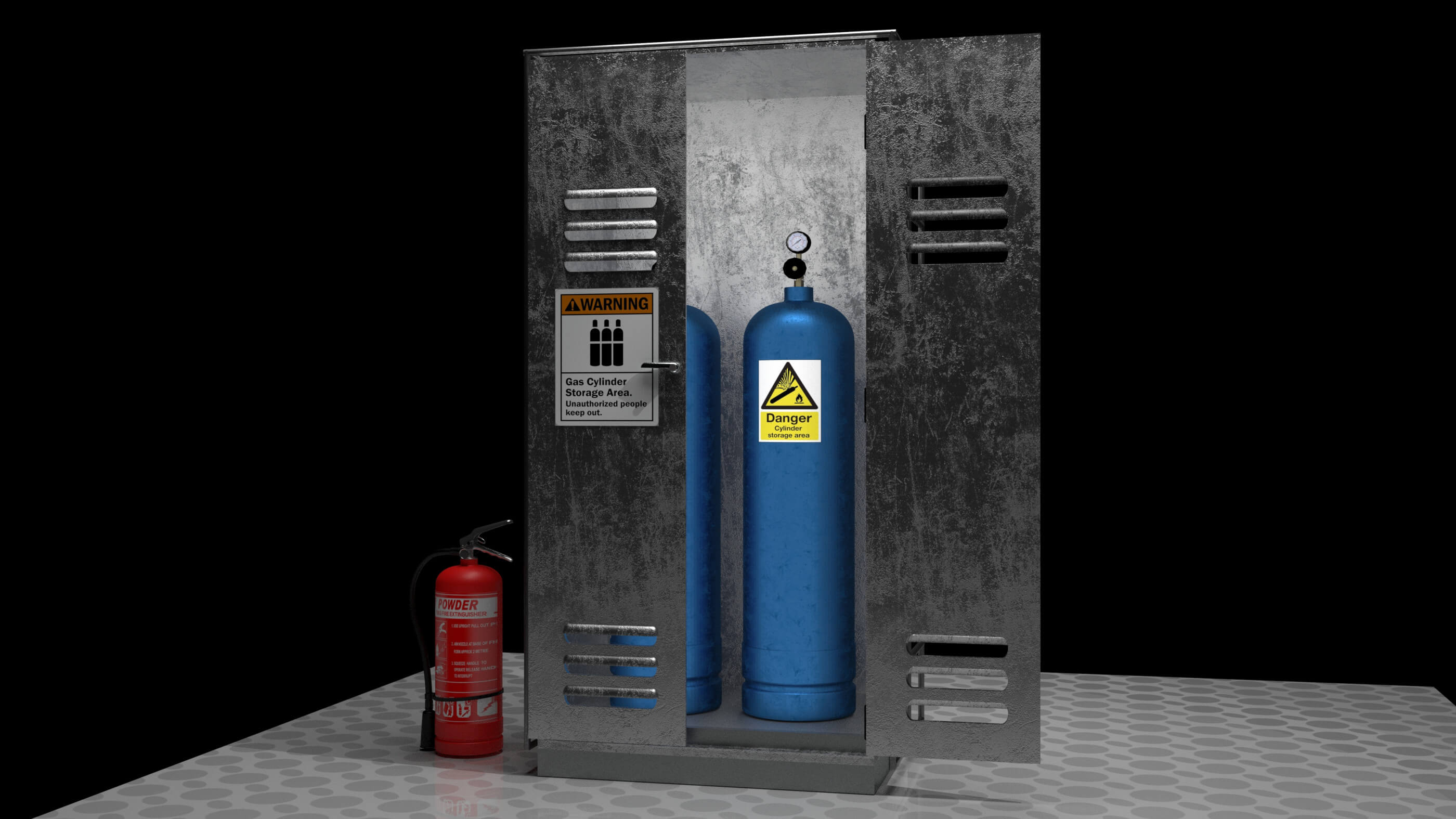 Gas Tube Cabinet 4K - 3D Model by Pictorer