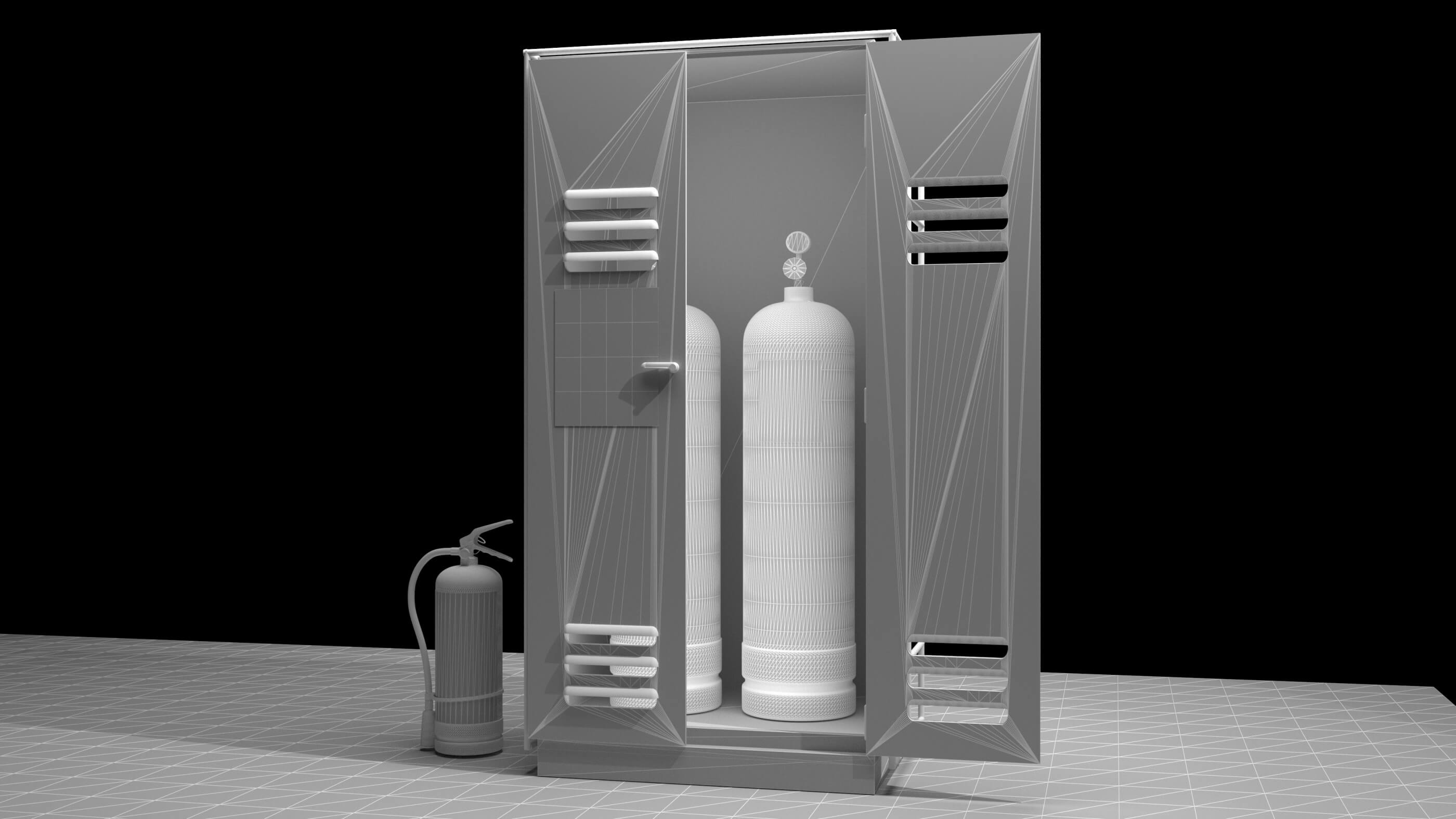 Gas Tube Cabinet 4K - 3D Model by Pictorer