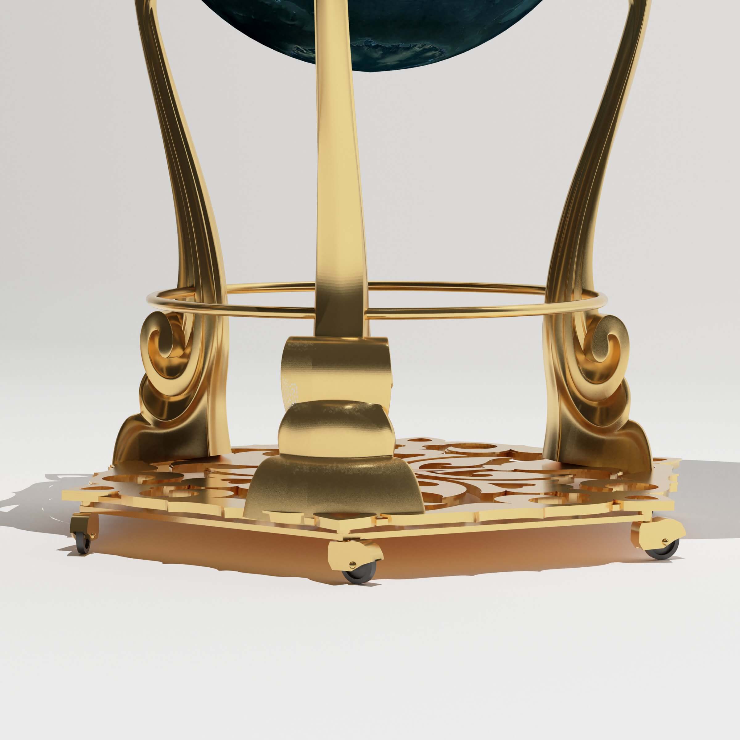 Globe Trolley 4K - 3D Model by Pictorer