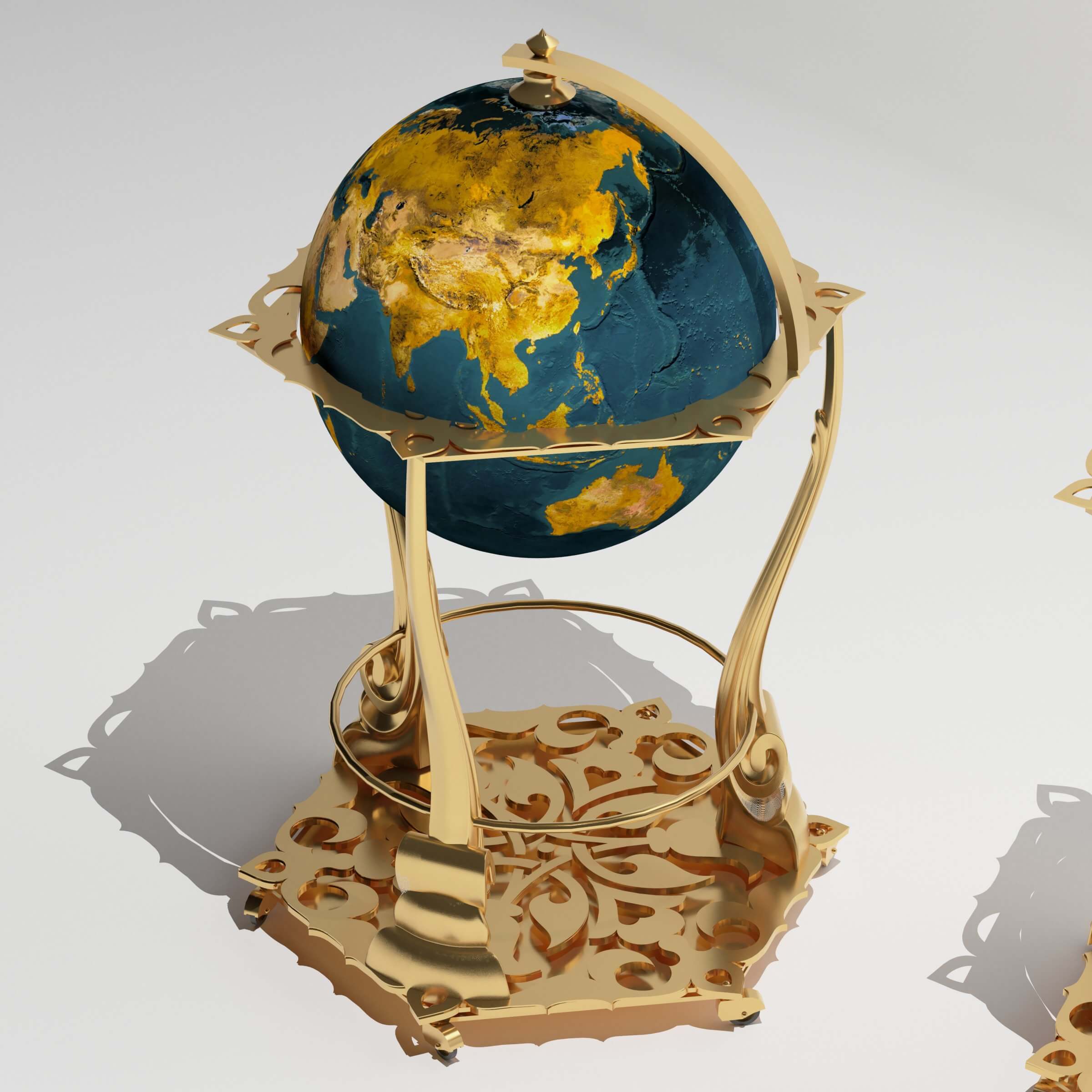 Globe Trolley 4K - 3D Model by Pictorer