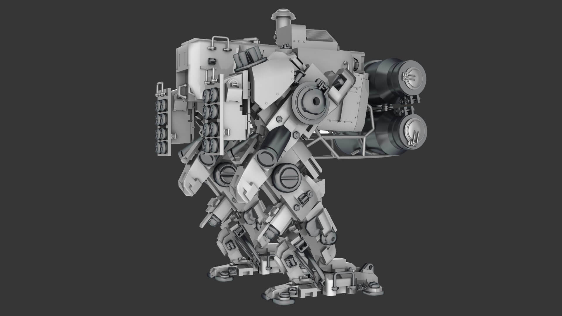 Heavy Armed Mech - 3D Model by Pictorer