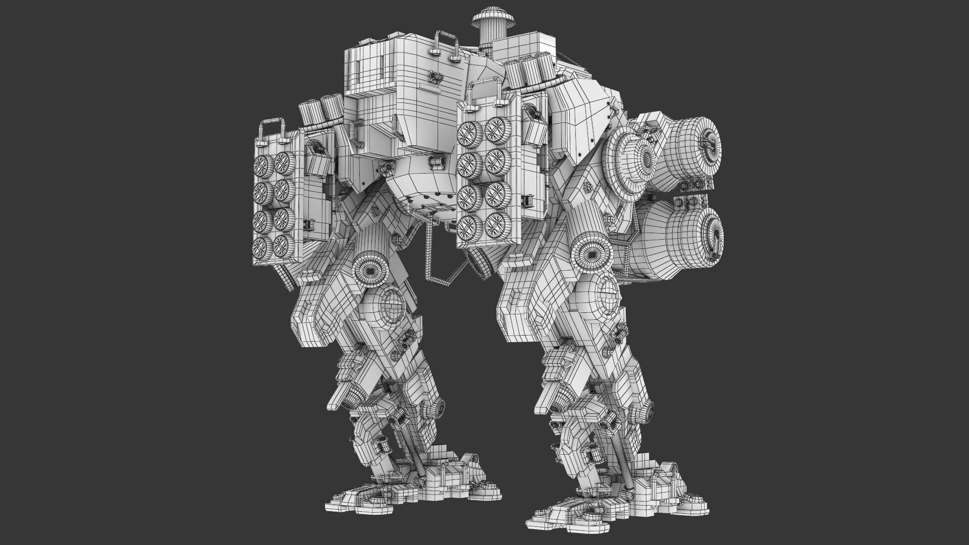 Heavy Armed Mech - 3D Model by Pictorer