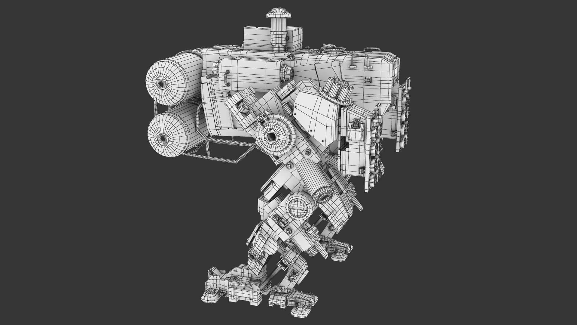Heavy Armed Mech - 3D Model by Pictorer