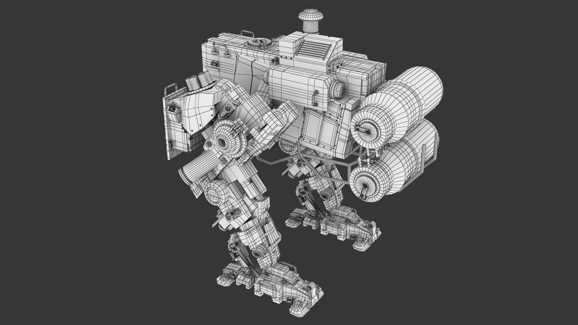 Heavy Armed Mech - 3D Model by Pictorer
