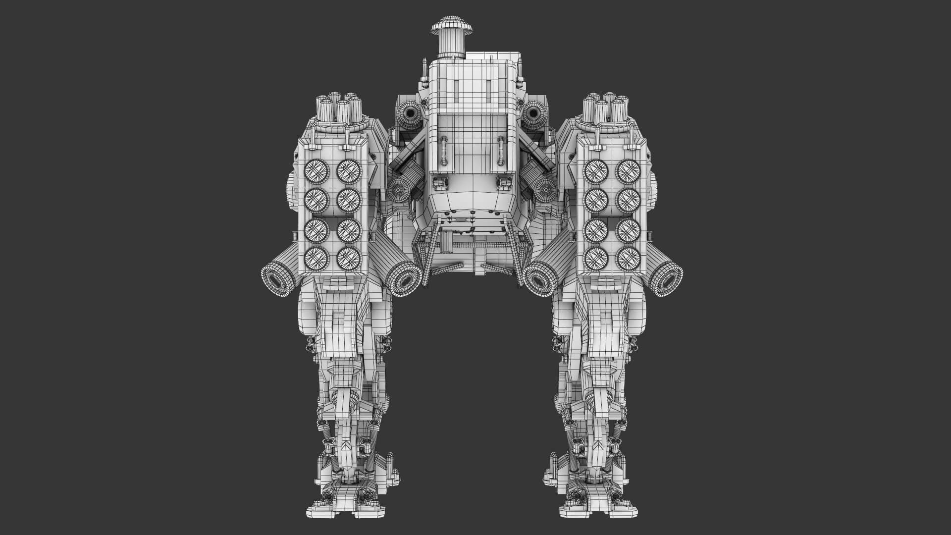 Heavy Armed Mech - 3D Model by Pictorer