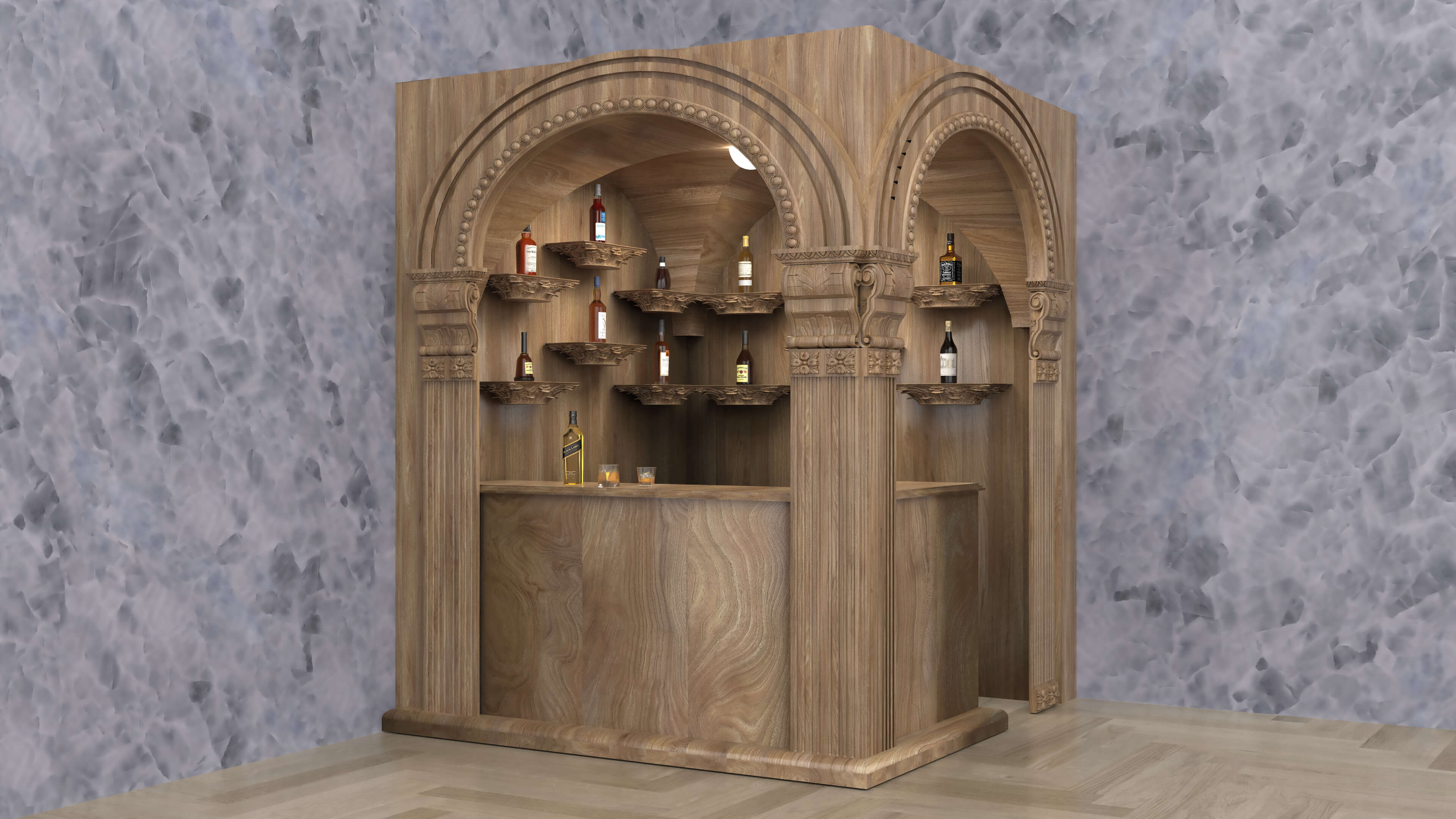 Home Corner Bar - 3D Model by Pictorer