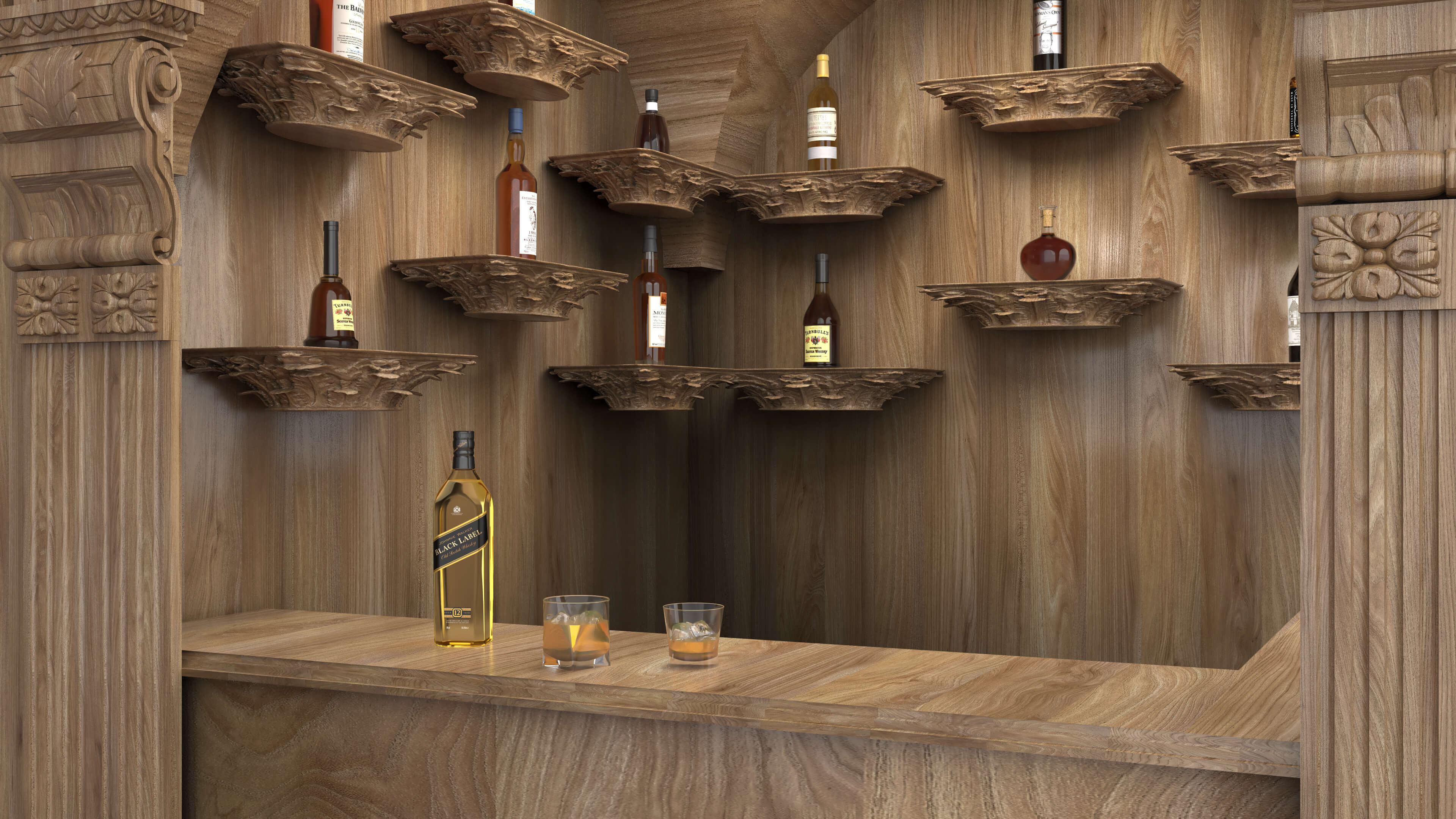 Home Corner Bar - 3D Model by Pictorer