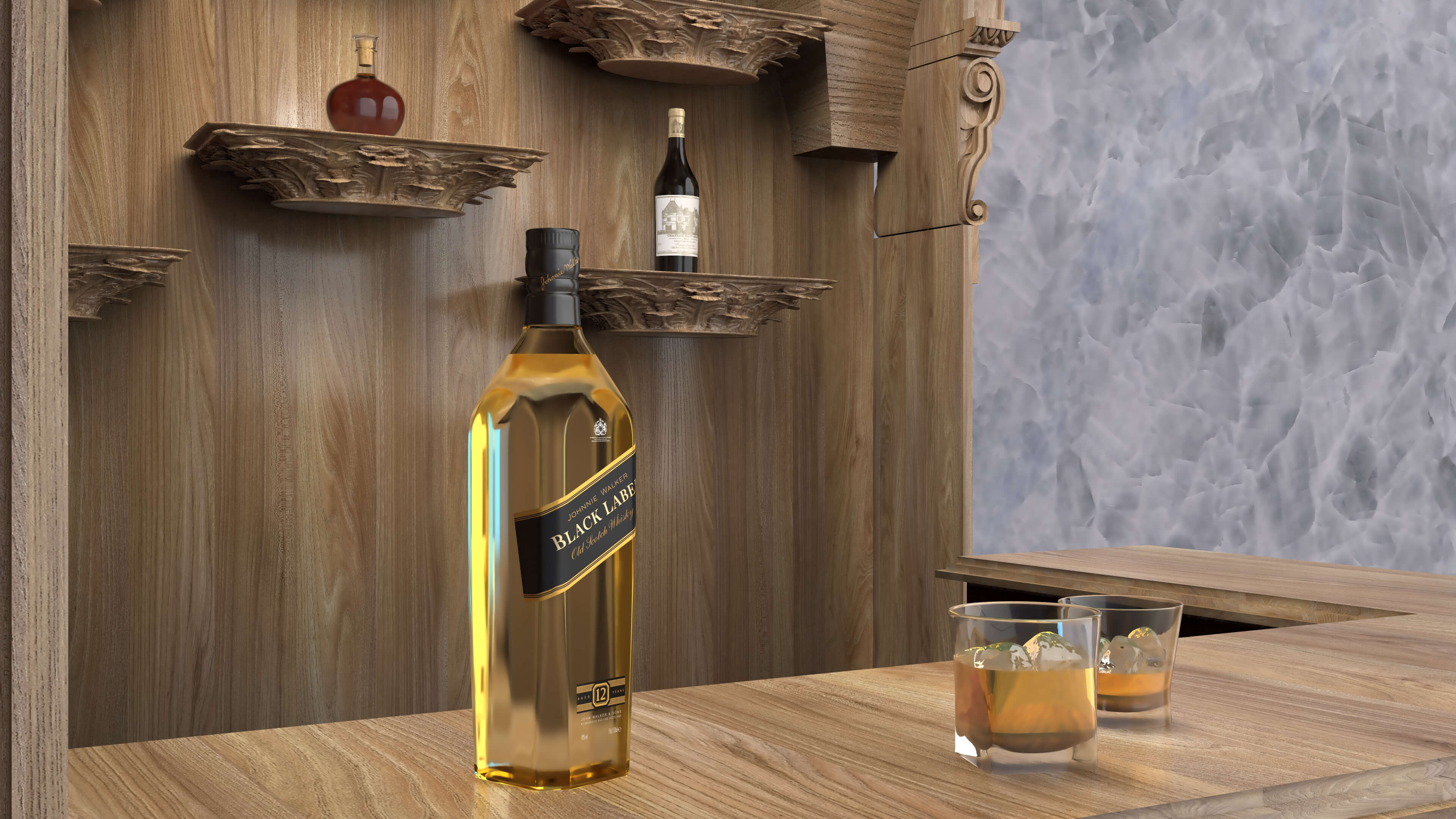 Home Corner Bar - 3D Model by Pictorer