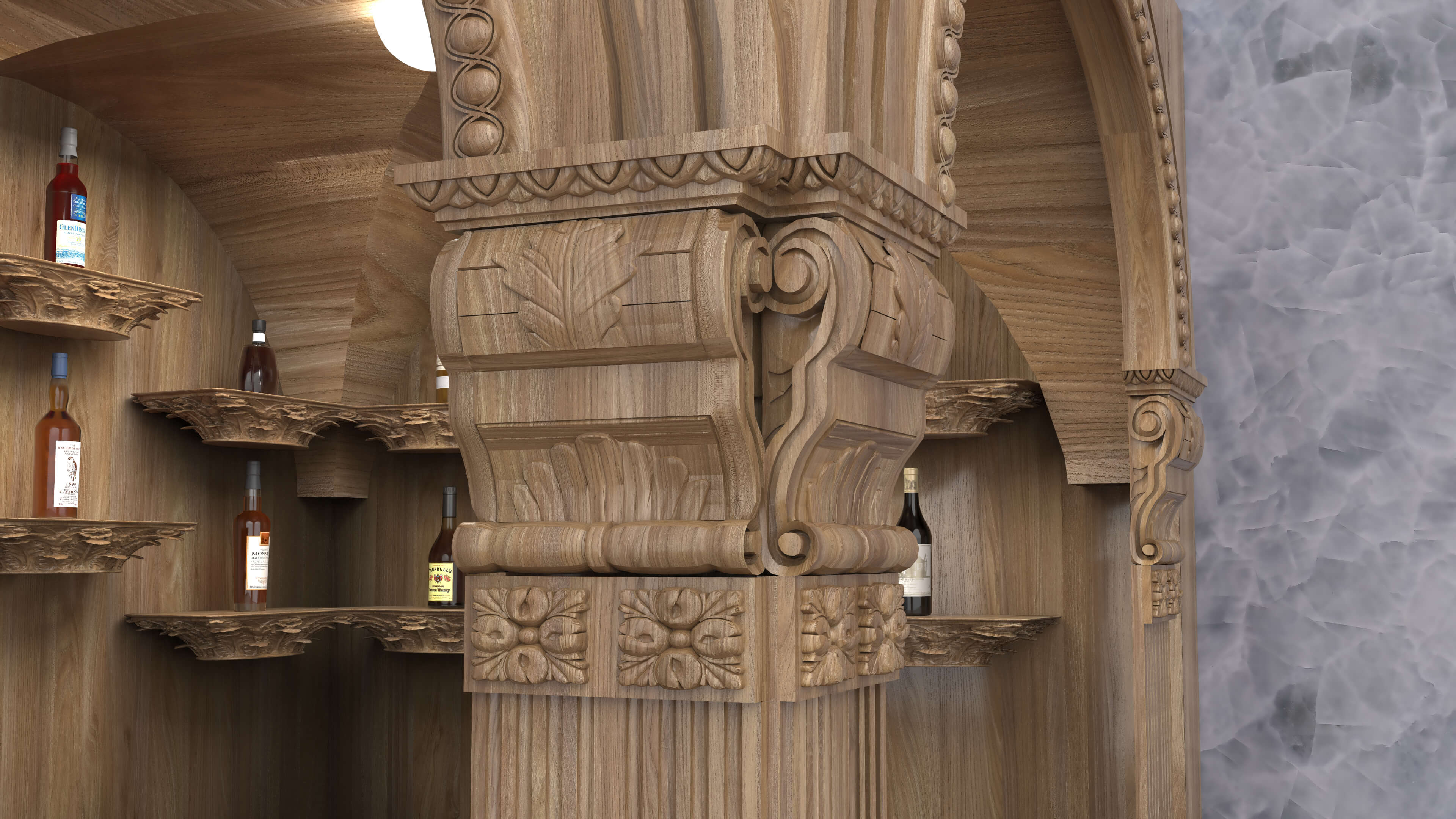 Home Corner Bar - 3D Model by Pictorer