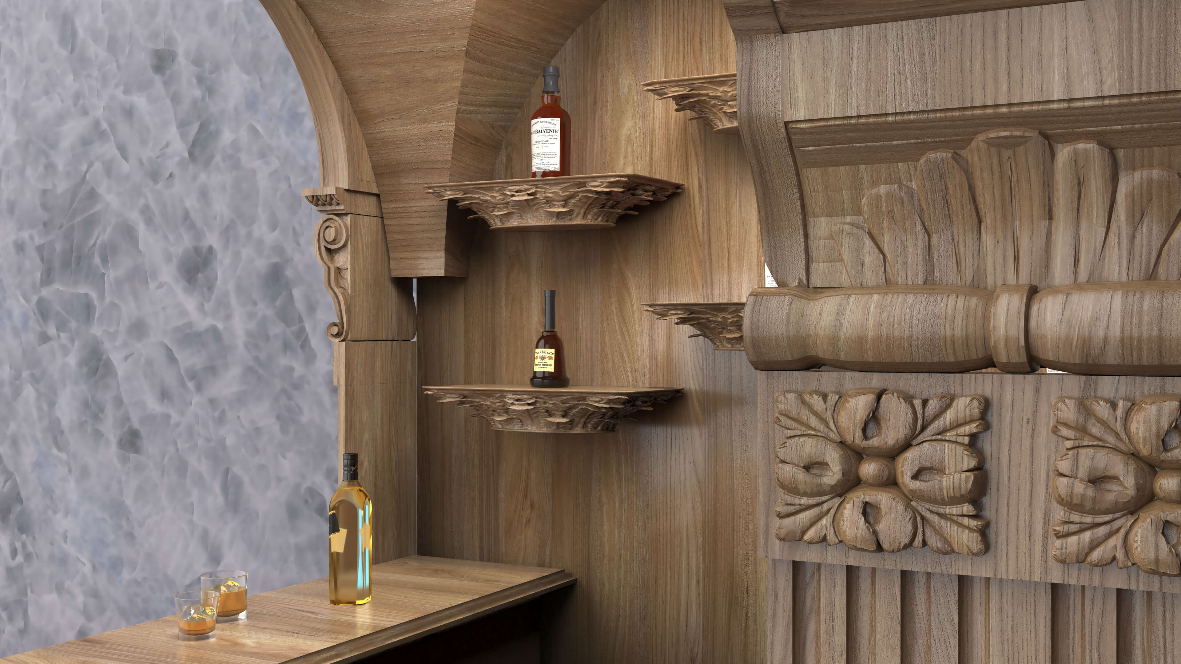 Home Corner Bar - 3D Model by Pictorer