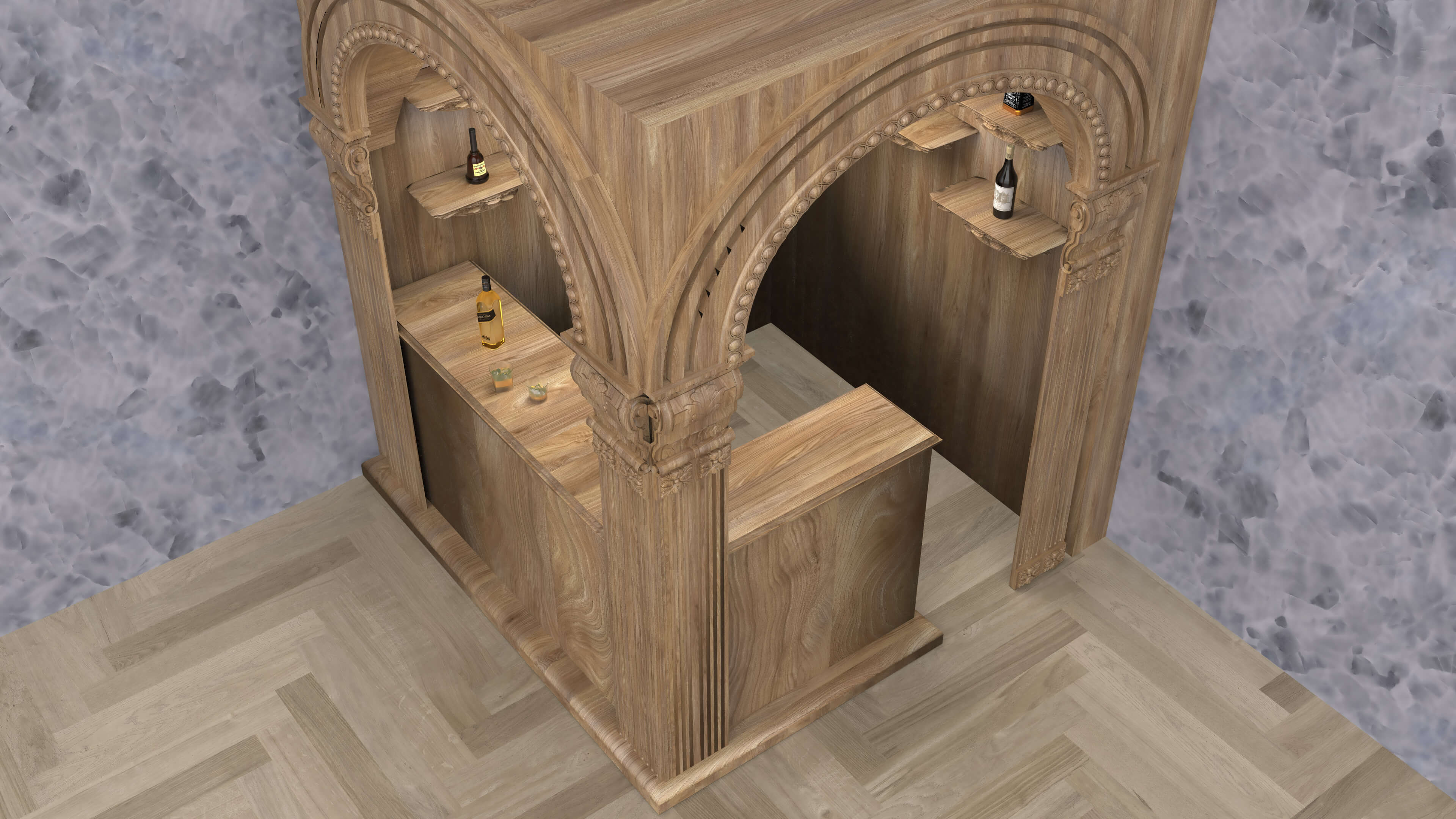 Home Corner Bar - 3D Model by Pictorer