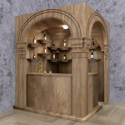 Home Corner Bar - 3D Model by Pictorer