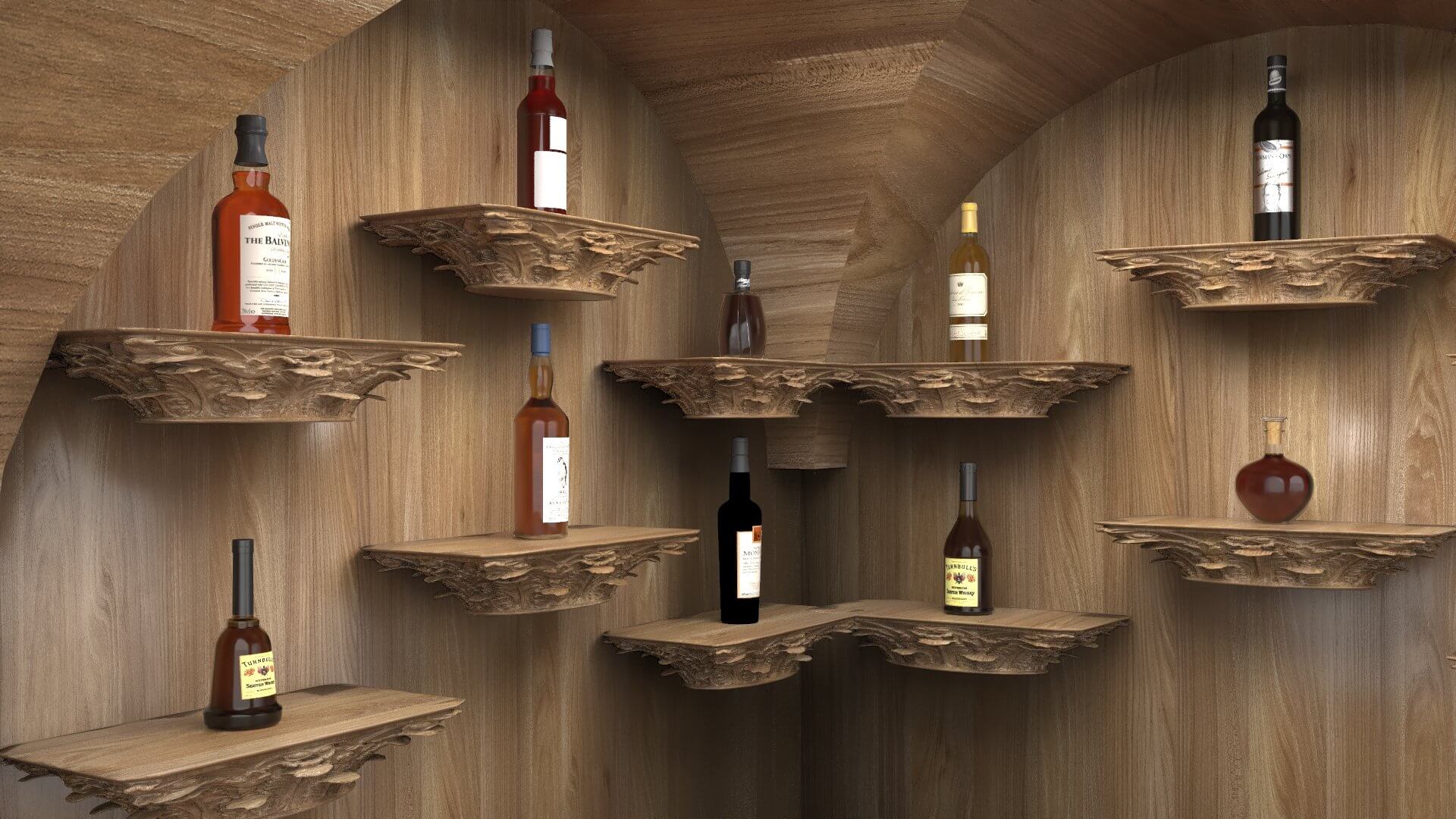 Home Corner Bar - 3D Model by Pictorer