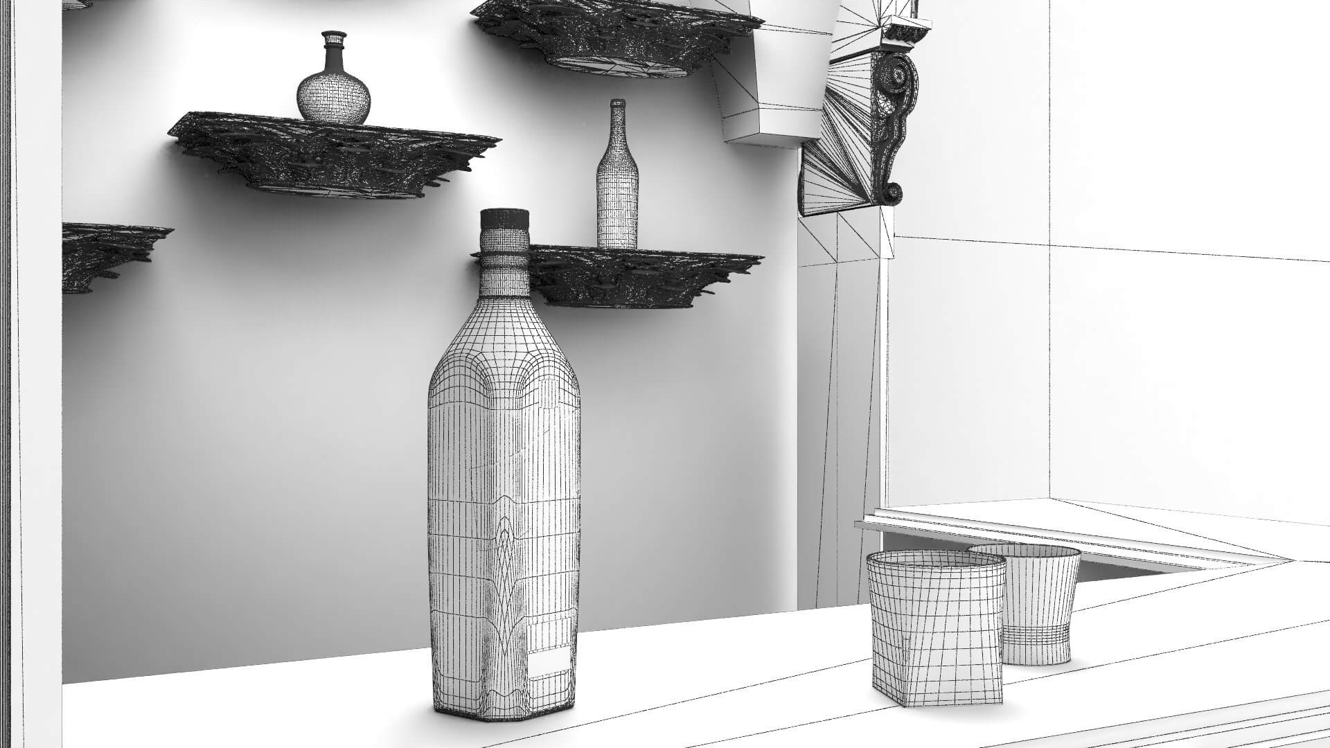 Home Corner Bar - 3D Model by Pictorer