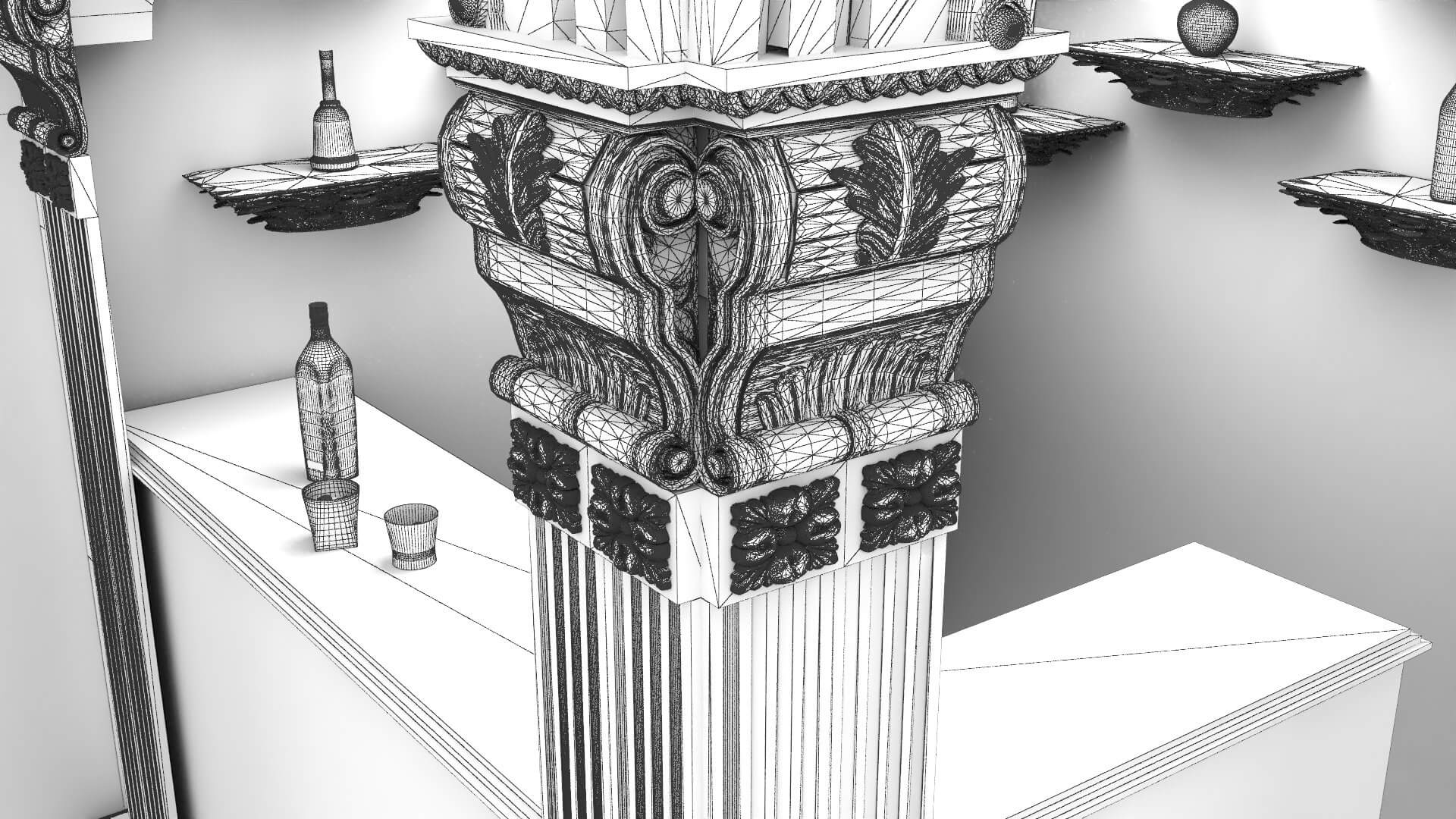 Home Corner Bar - 3D Model by Pictorer