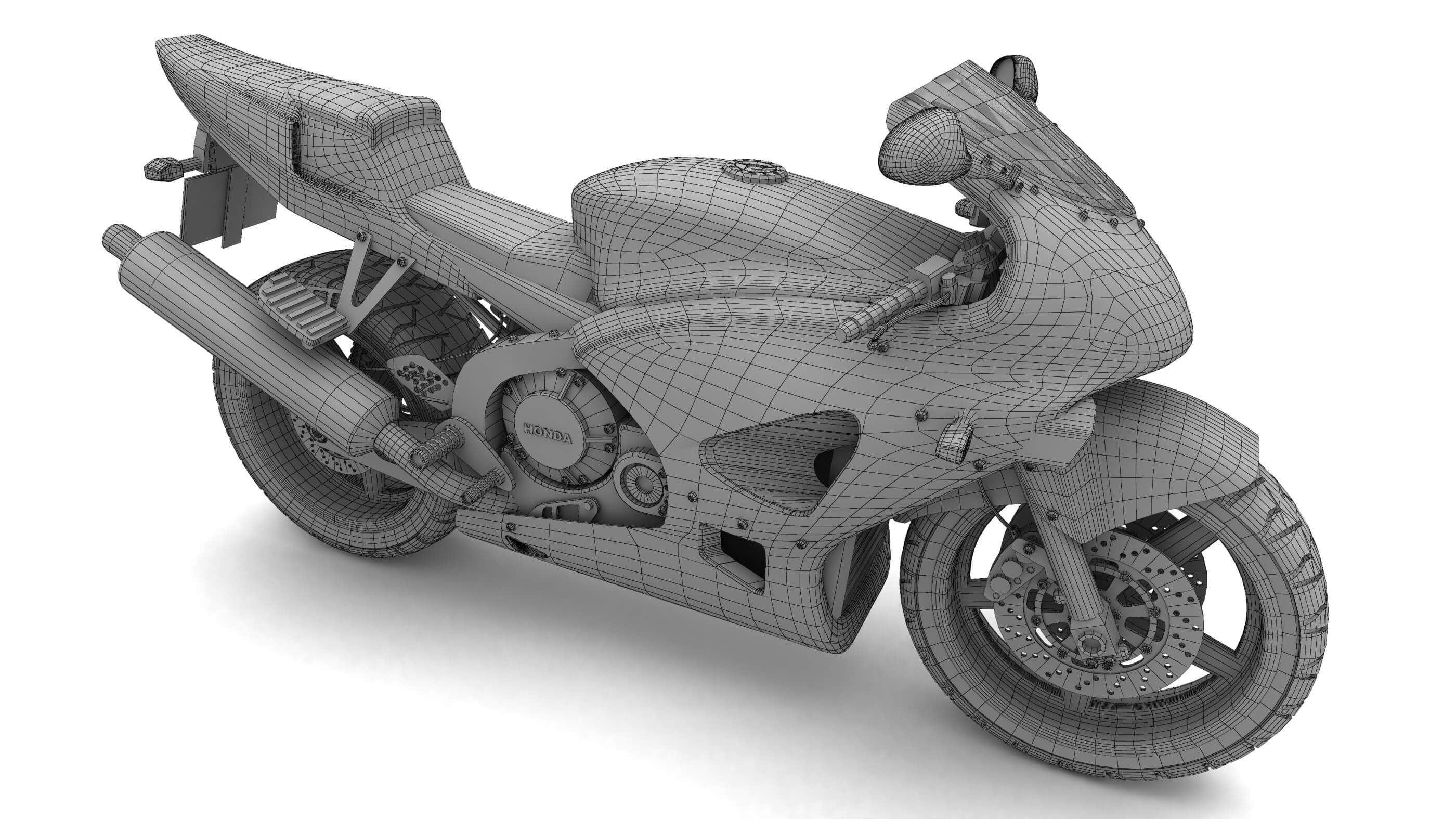Honda CBR Motorbike 4K - 3D Model by Pictorer