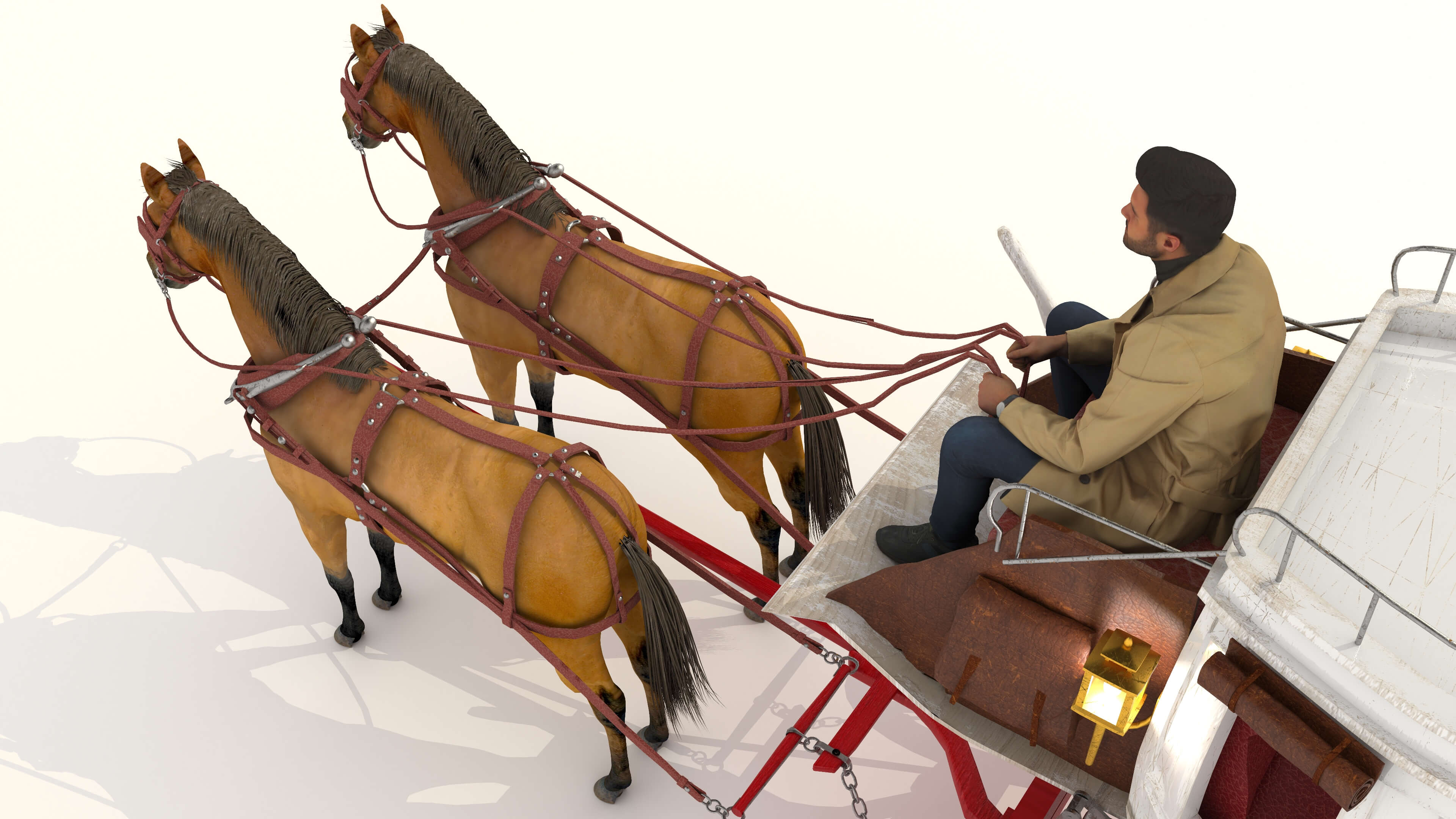 Horse Carriage 2 - 4K 3D Model by Pictorer