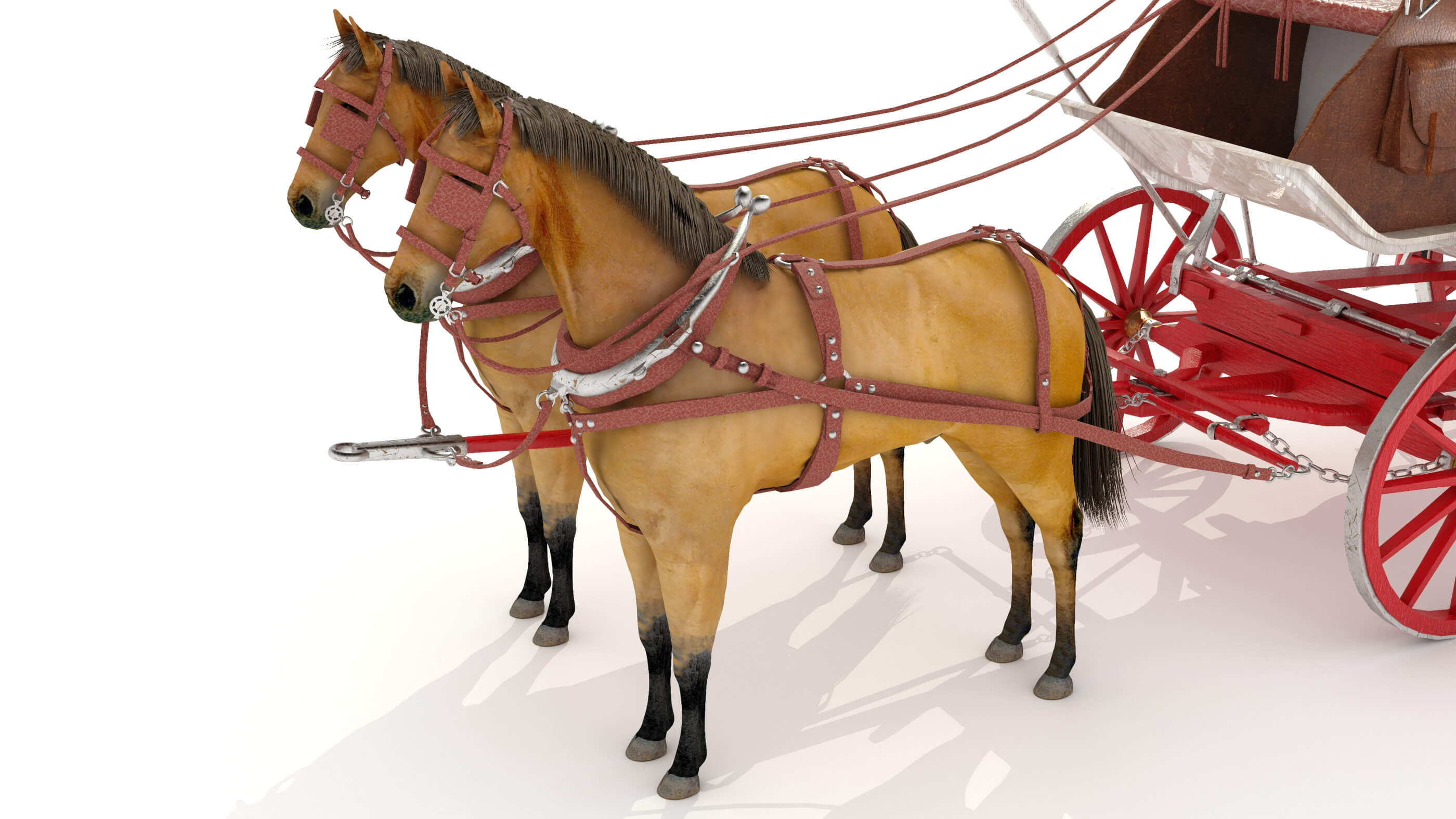 Horse Carriage 4K - 3D Model by Pictorer