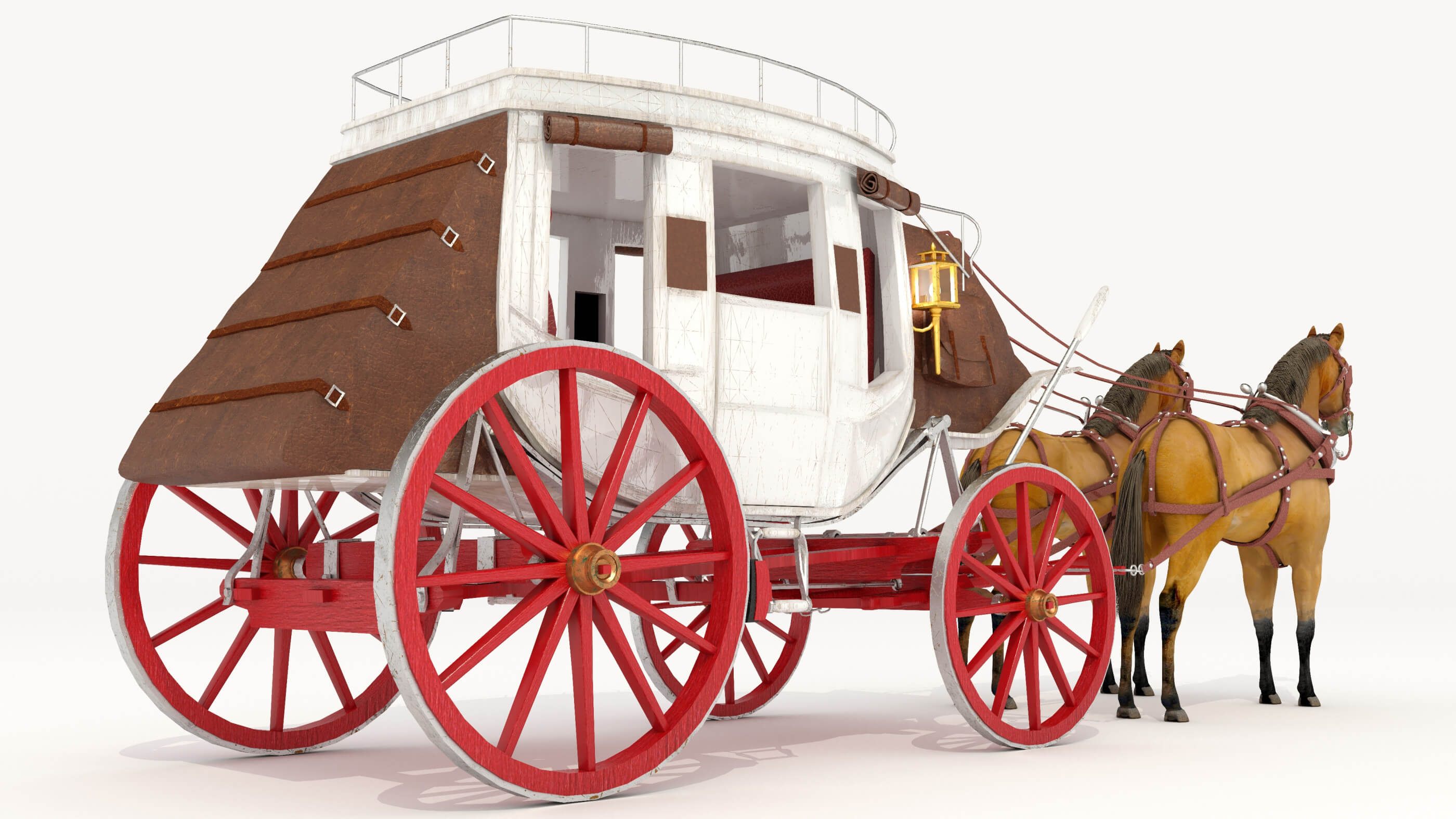 Horse Carriage 4K - 3D Model by Pictorer