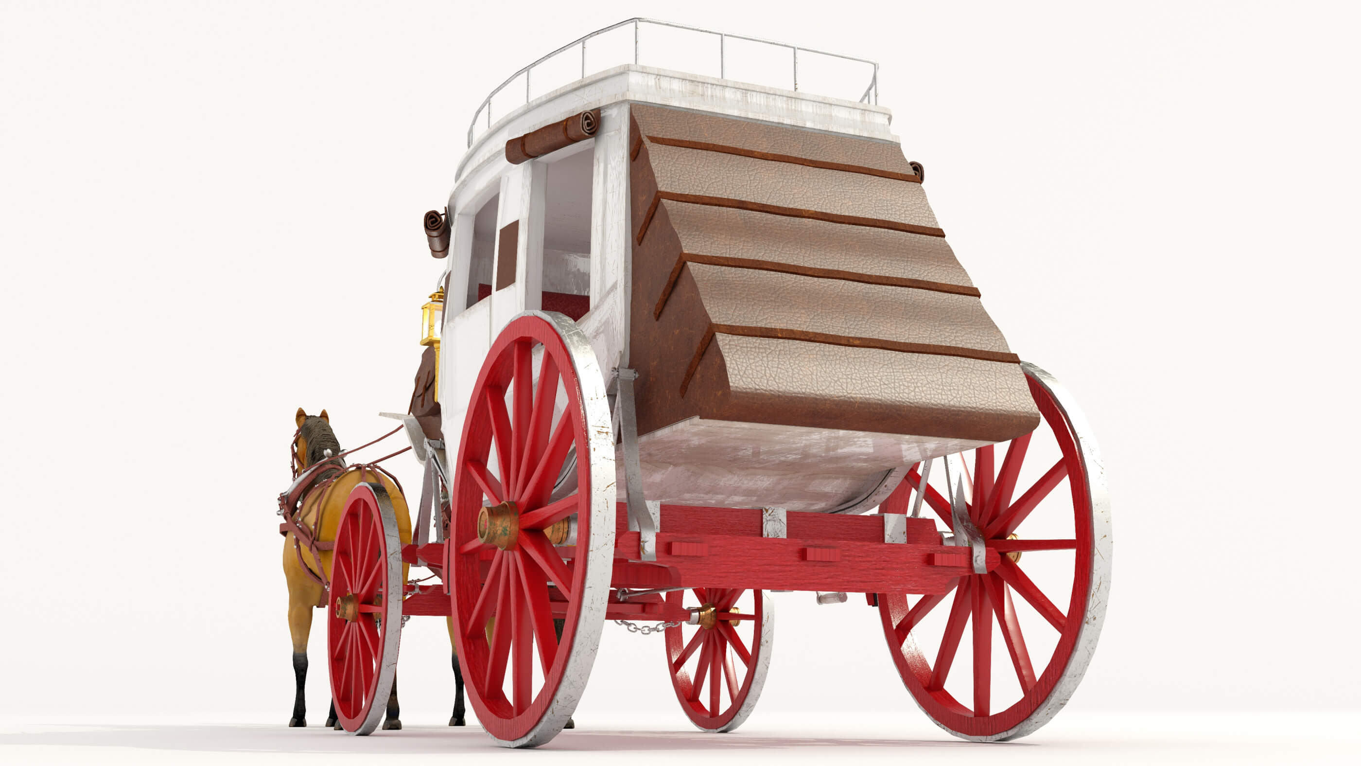 Horse Carriage 4K - 3D Model by Pictorer