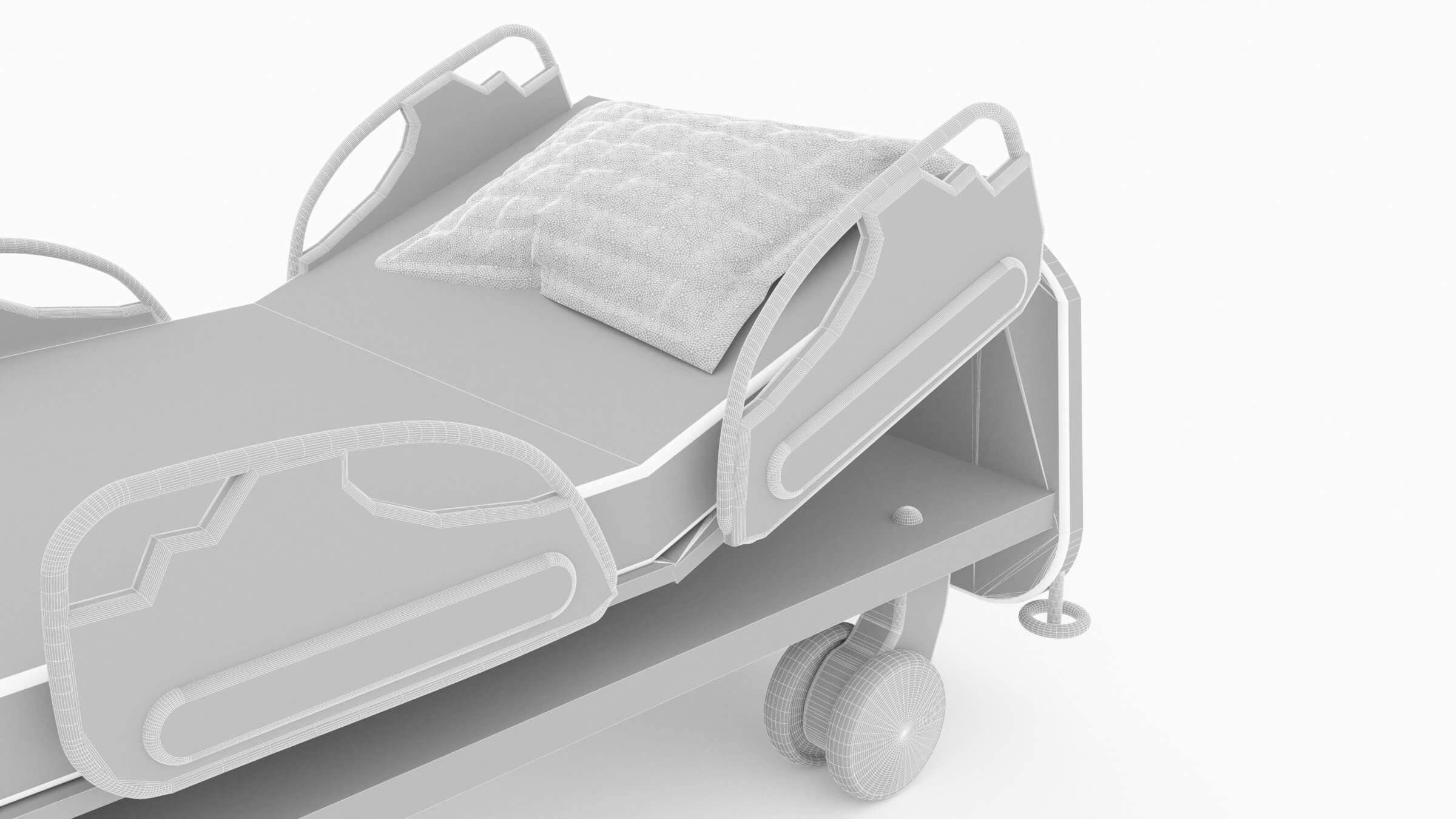 Hospital Bed 4K - 3D Model by Pictorer