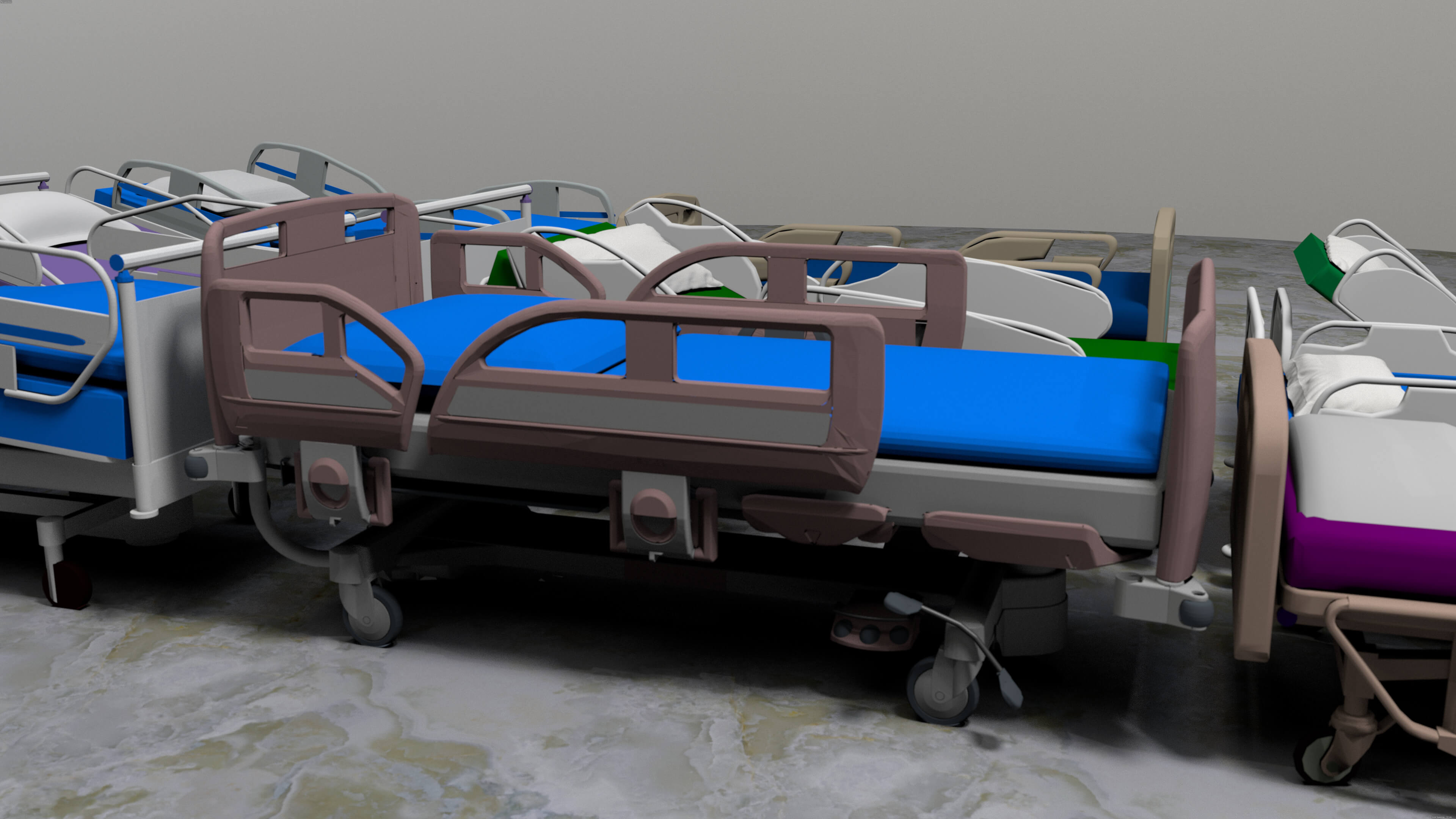 Hospital Beds Bundle - 3D Model by Pictorer