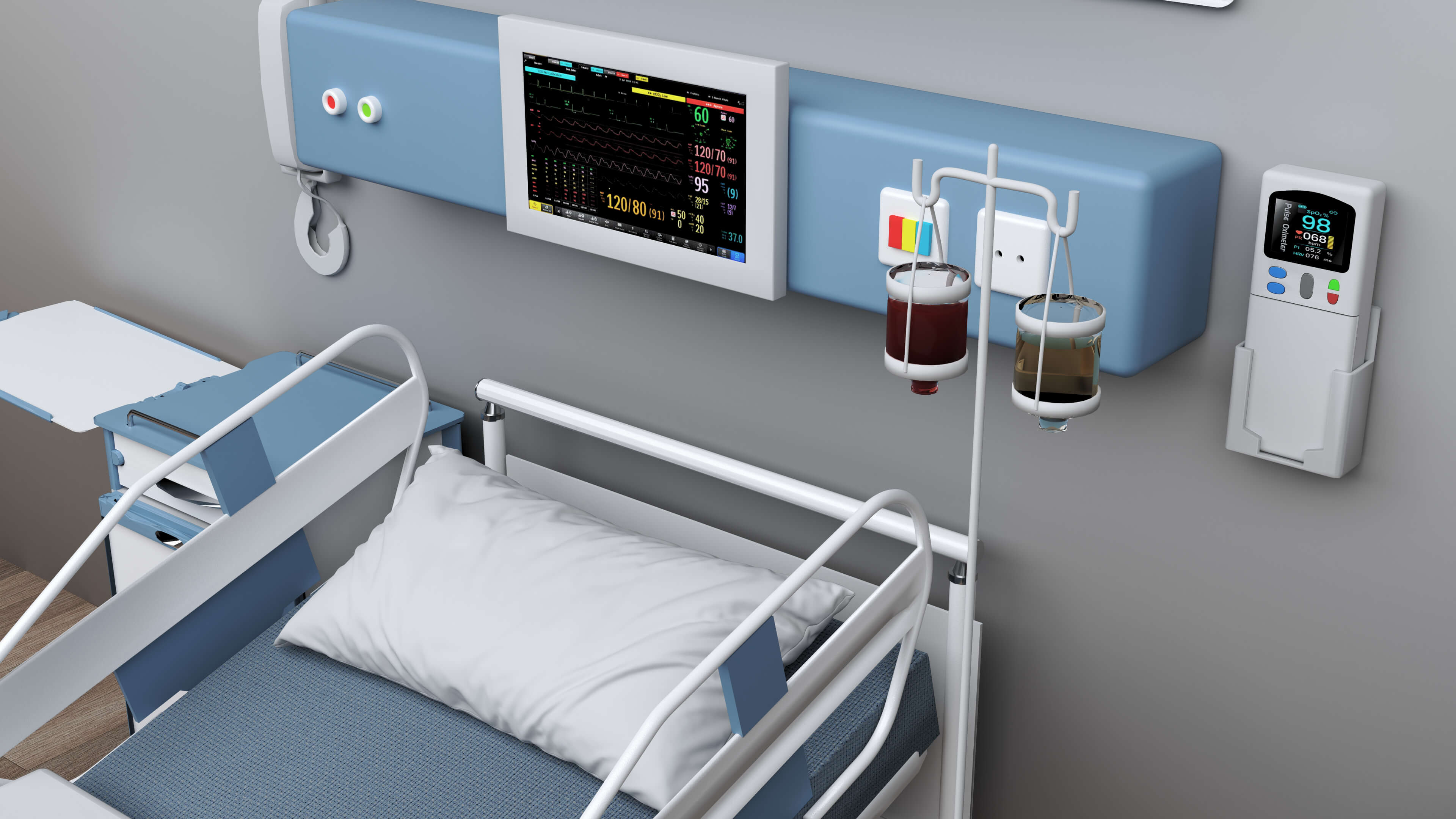 Hospital Room 10 - 8K 3D Model by Pictorer
