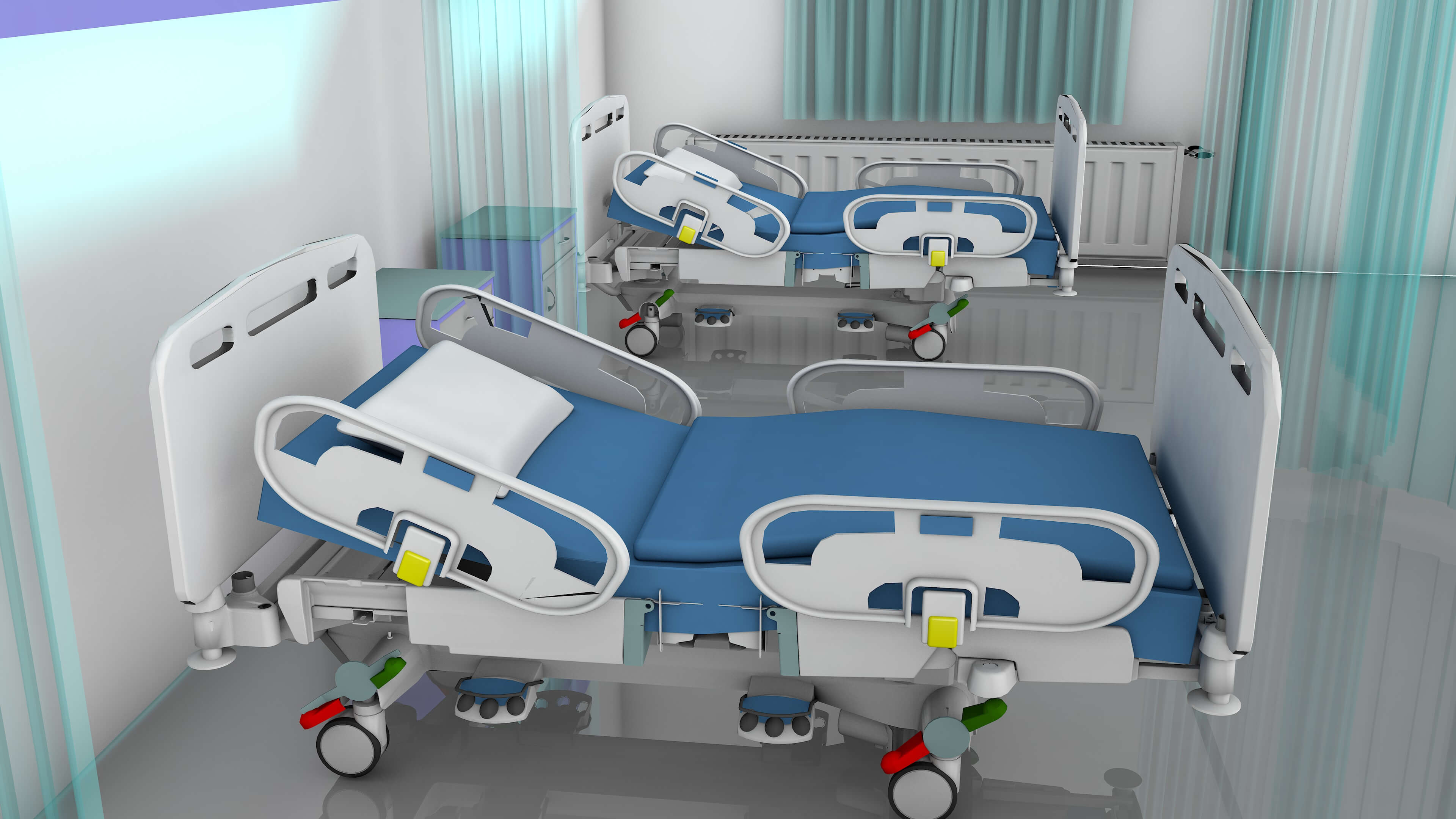 Hospital Room 2 - 4K 3D Model by Pictorer