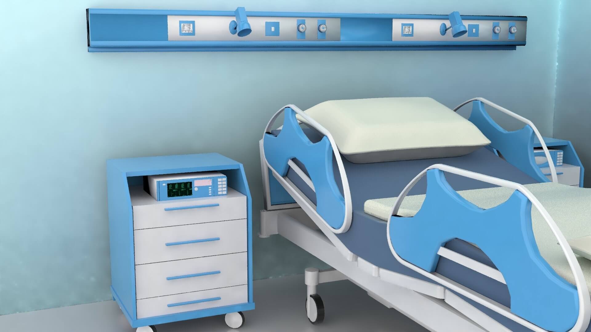 Hospital Room 3 - 3D Model by Pictorer