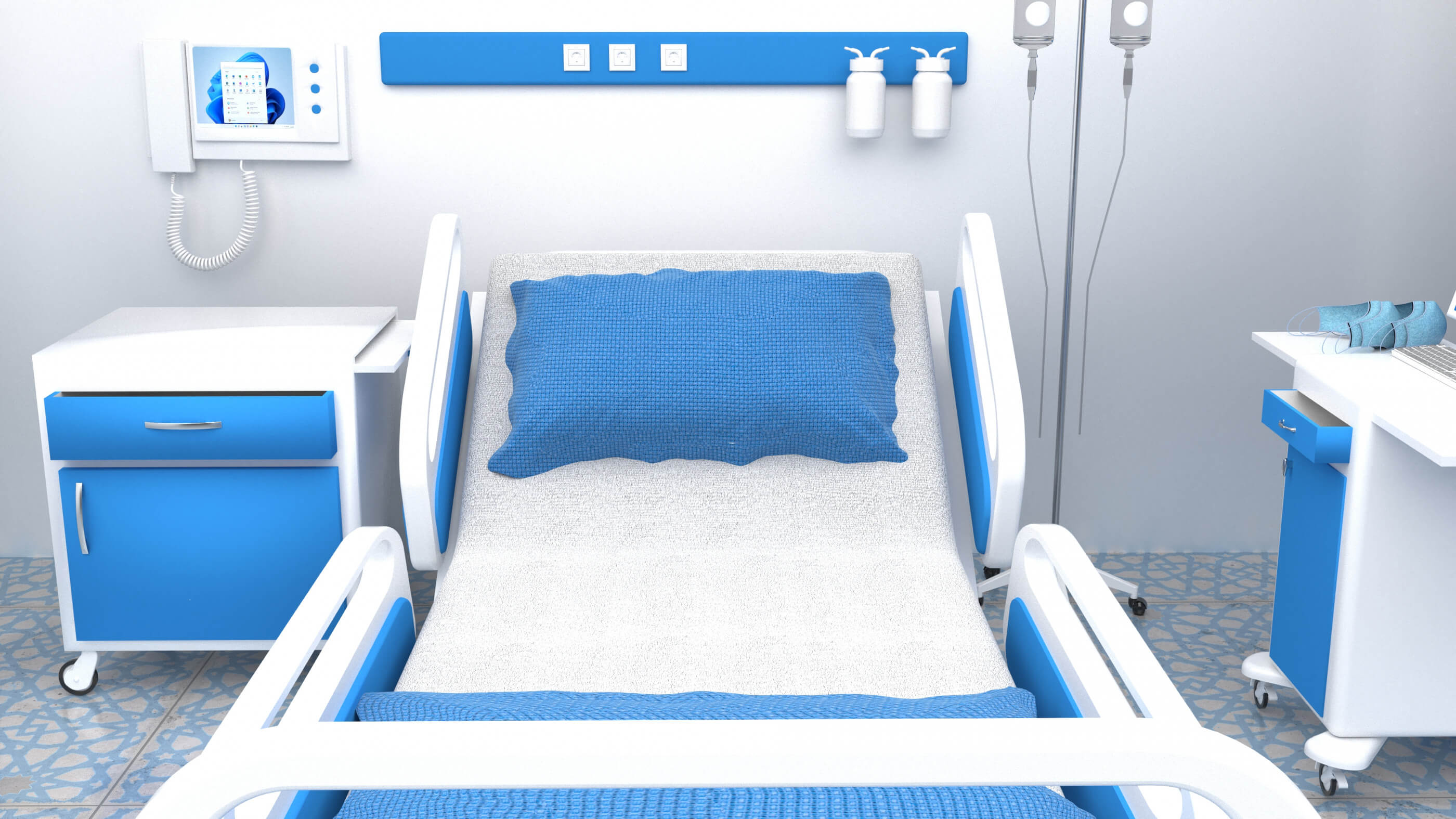 Hospital Room 4 - 4K 3D Model by Pictorer