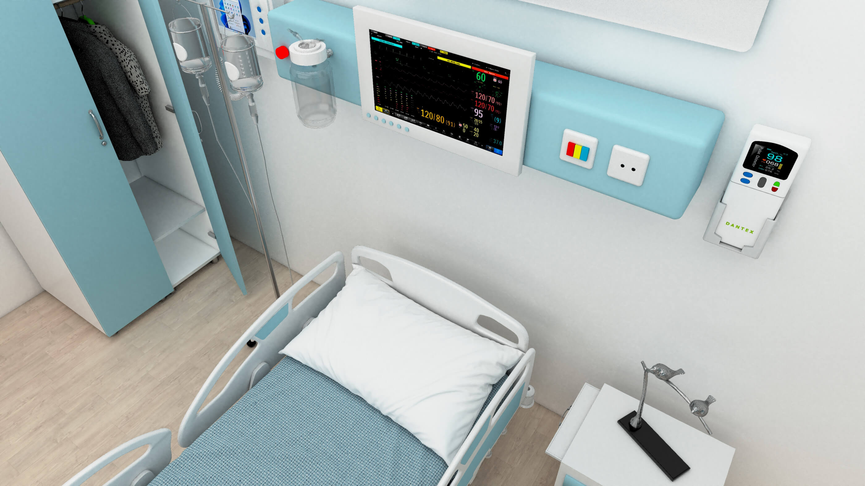 Hospital Room 5 - 4K 3D Model by Pictorer