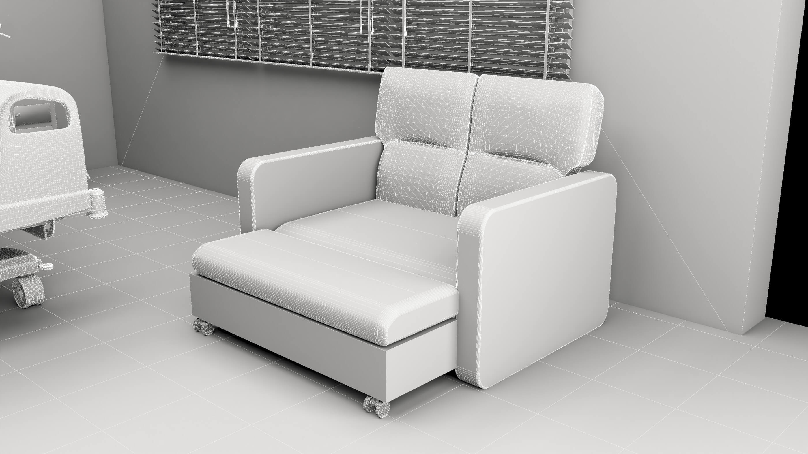 Hospital Room 5 - 4K 3D Model by Pictorer