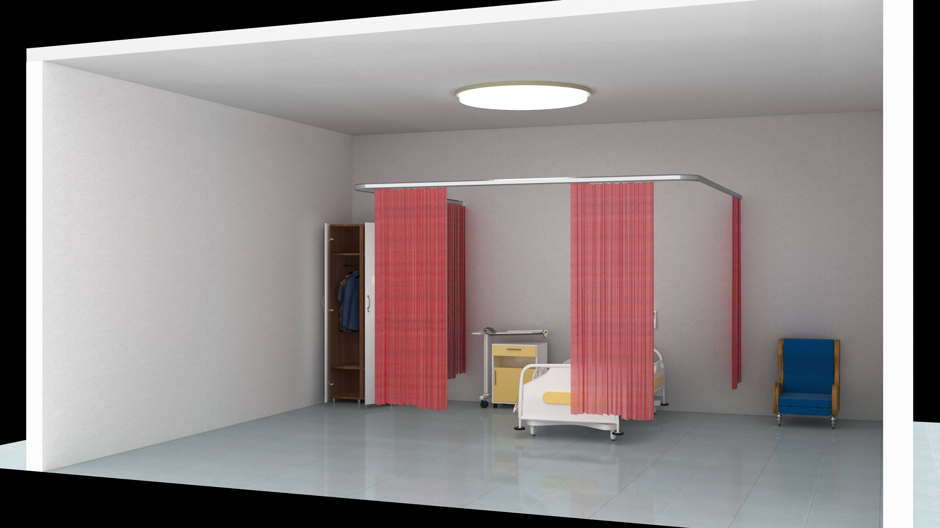 Hospital Room Interior - 3D Model by Pictorer