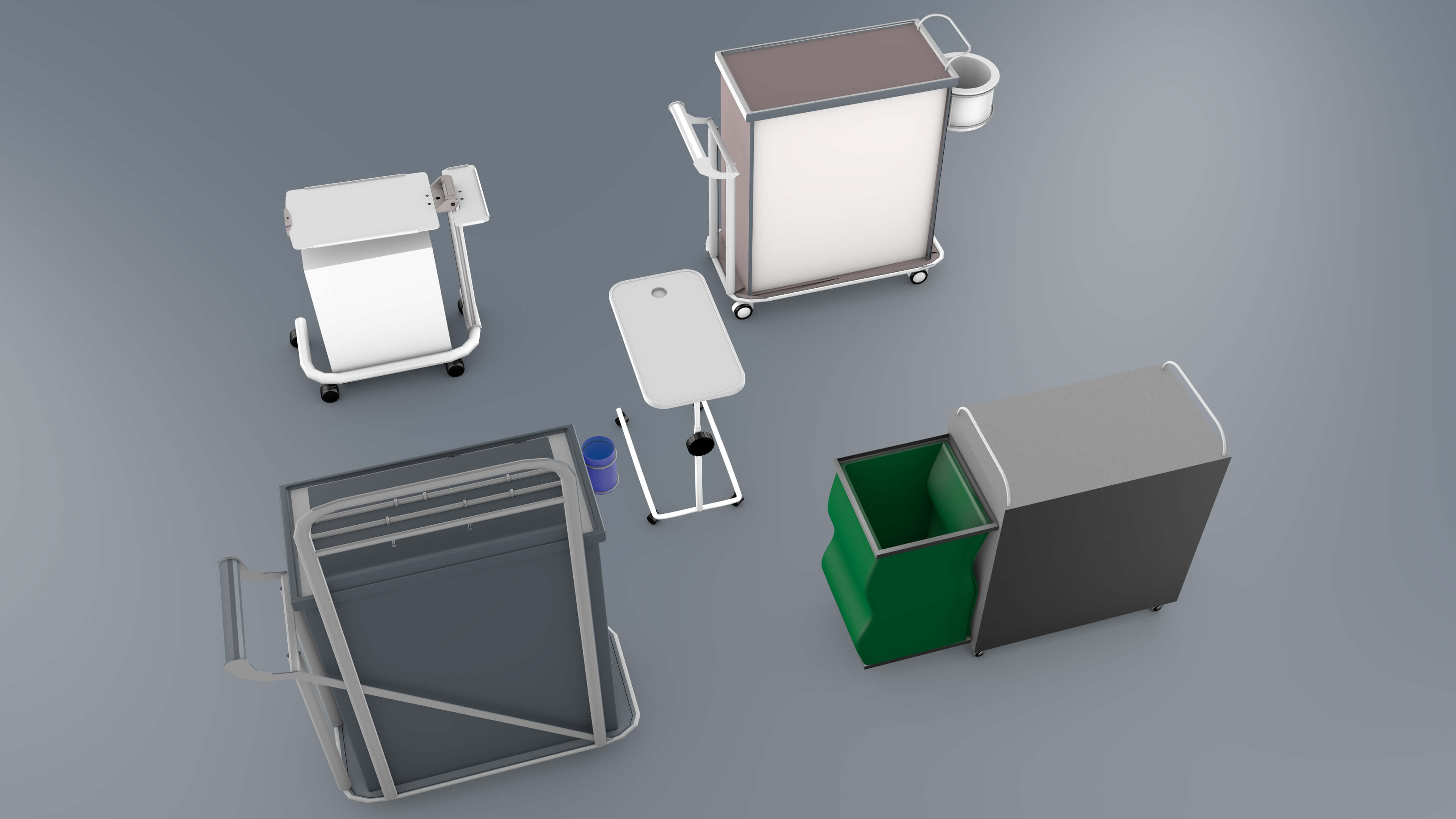 Hospital Trolleys Bundle - 3D Model by Pictorer