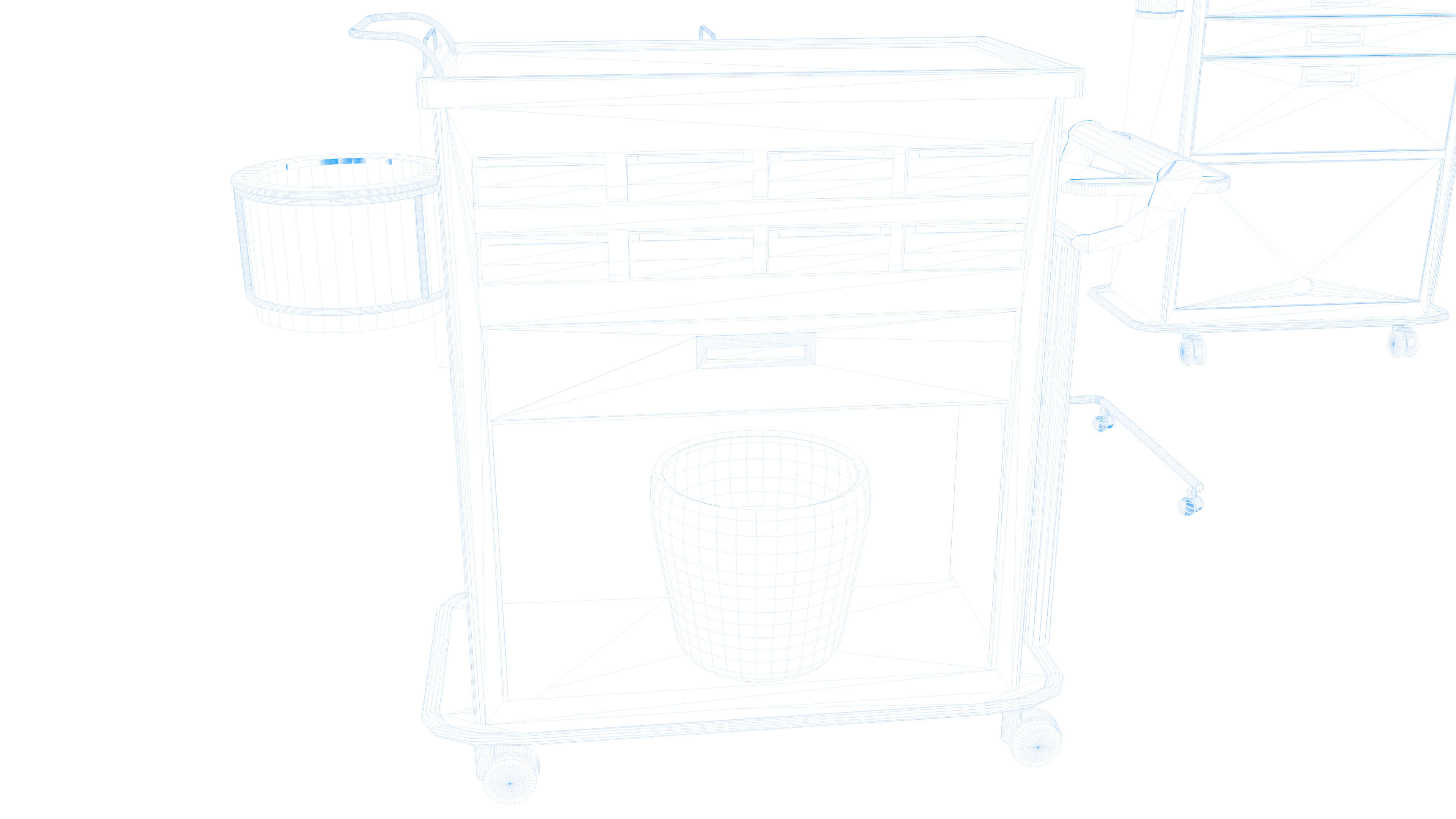 Hospital Trolleys Bundle - 3D Model by Pictorer