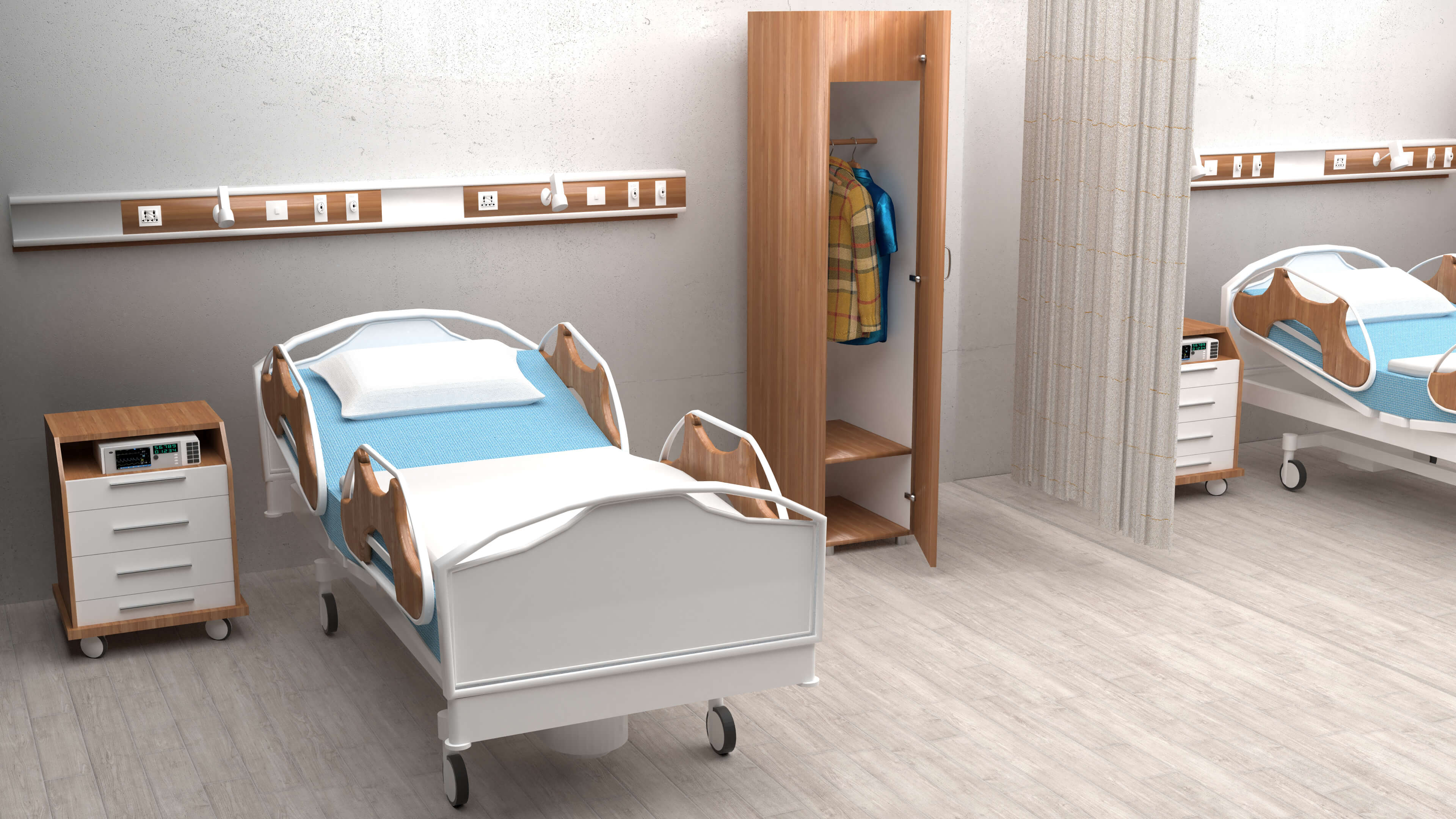 Hospital Ward 10 - 8K 3D Model by Pictorer