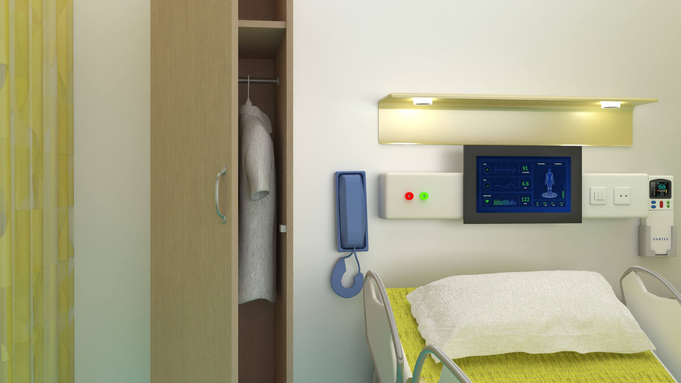 Hospital Ward 4 - 4K 3D Model by Pictorer