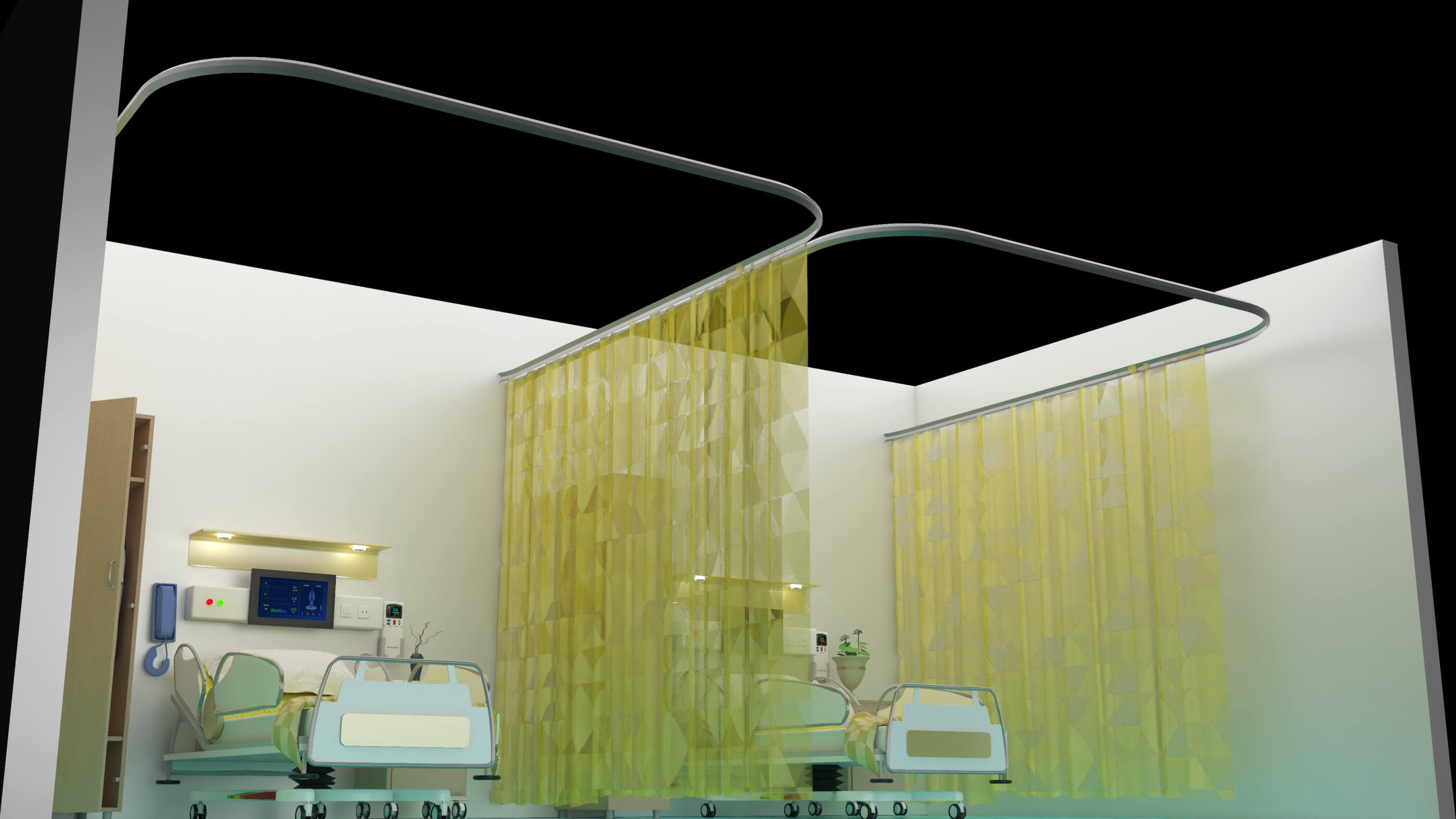 Hospital Ward 4 - 4K 3D Model by Pictorer