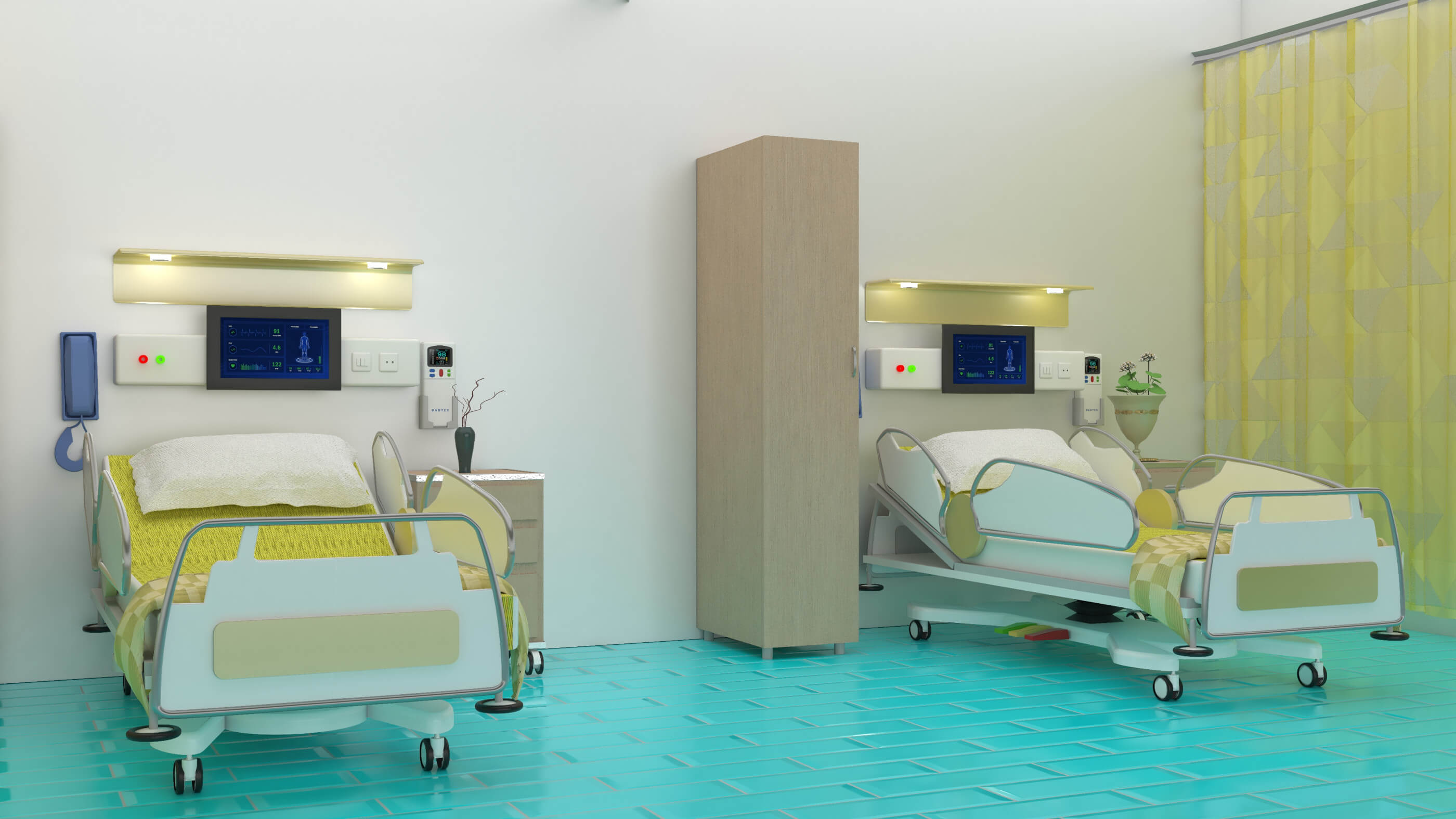 Hospital Ward 4 - 4K 3D Model by Pictorer