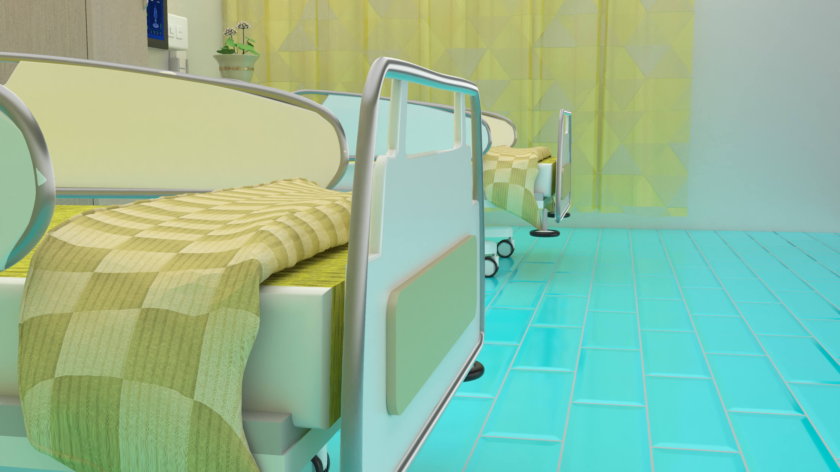 Hospital Ward 4 - 4K 3D Model by Pictorer