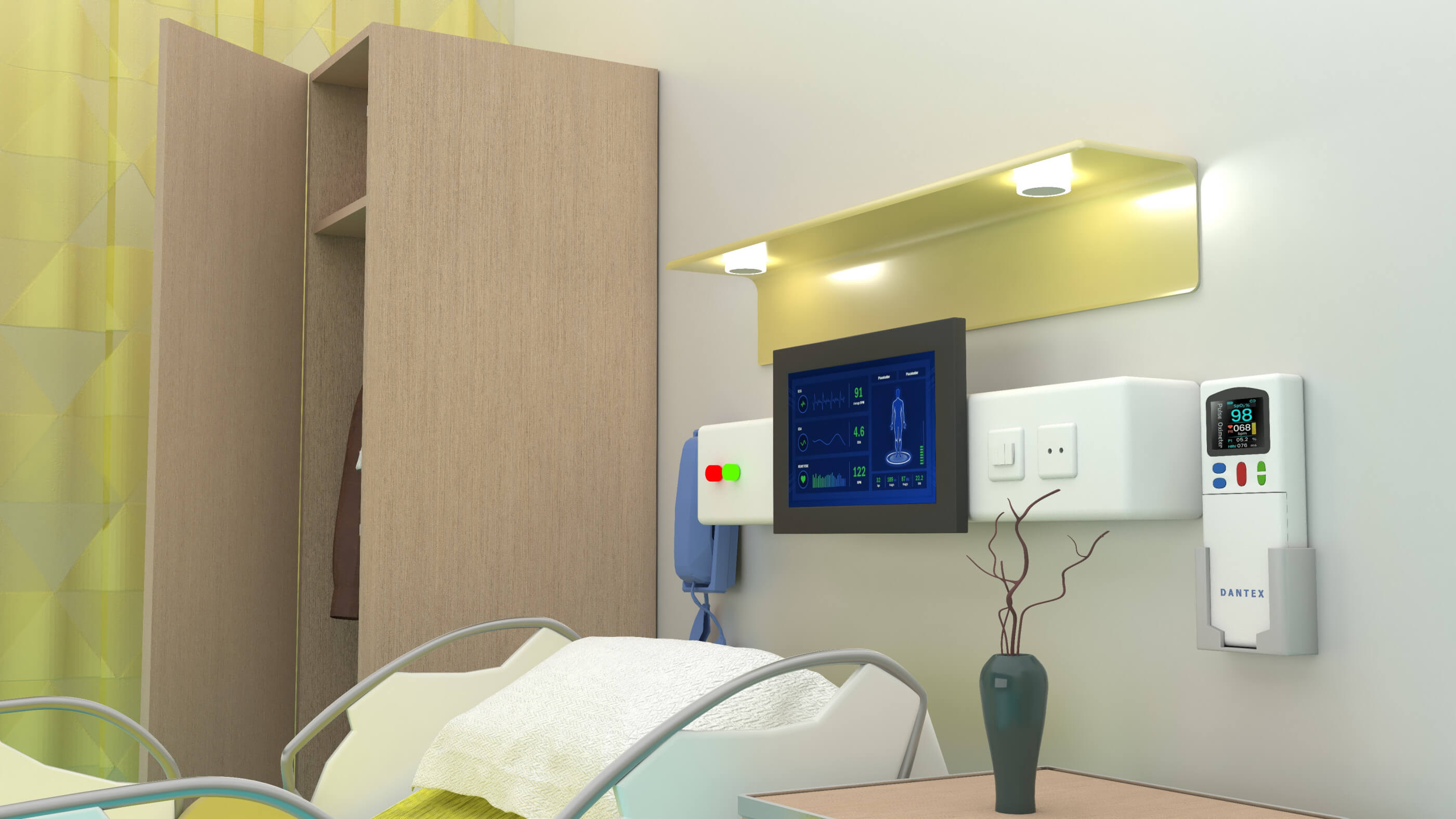 Hospital Ward 4 - 4K 3D Model by Pictorer