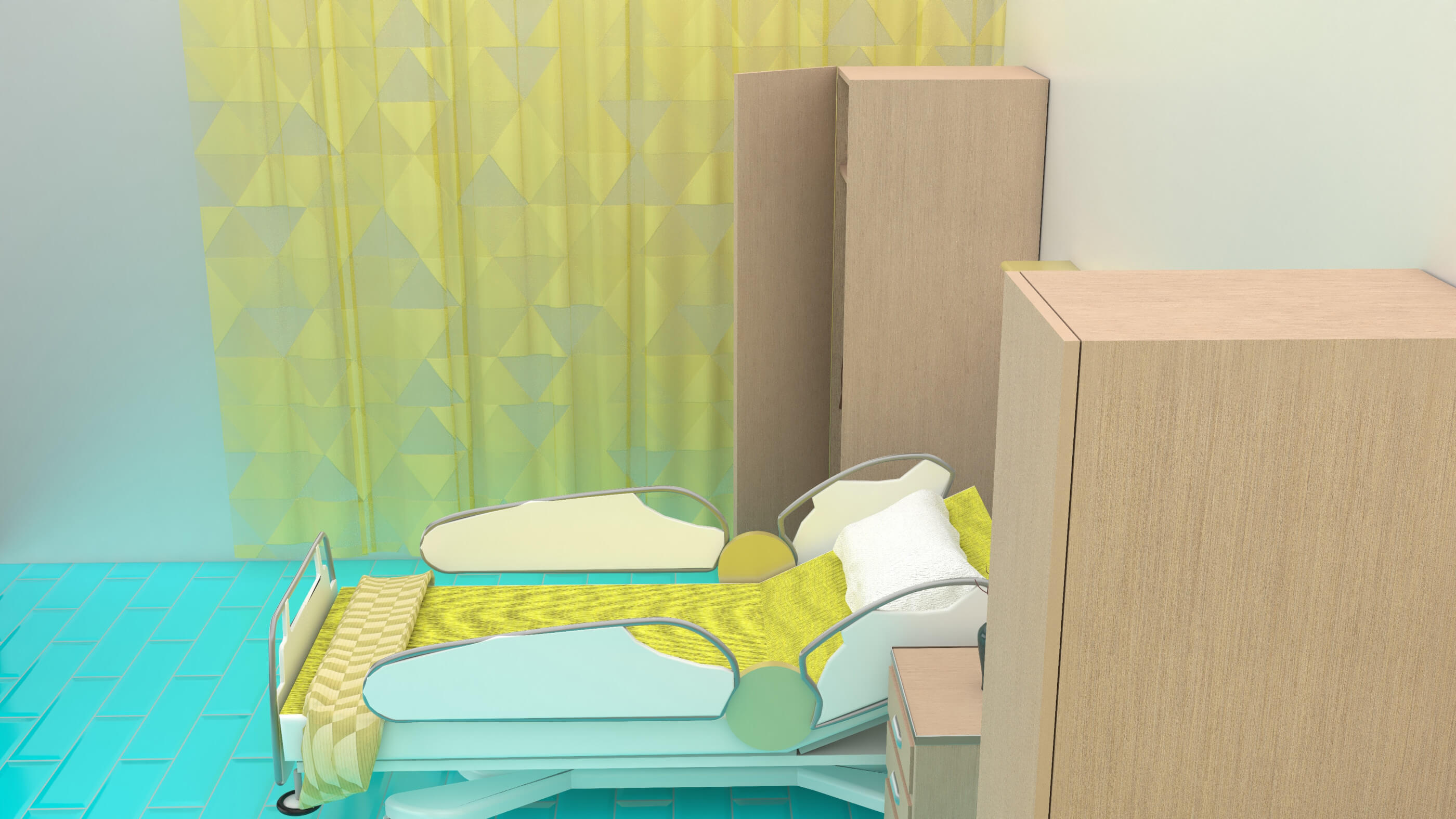 Hospital Ward 4 - 4K 3D Model by Pictorer