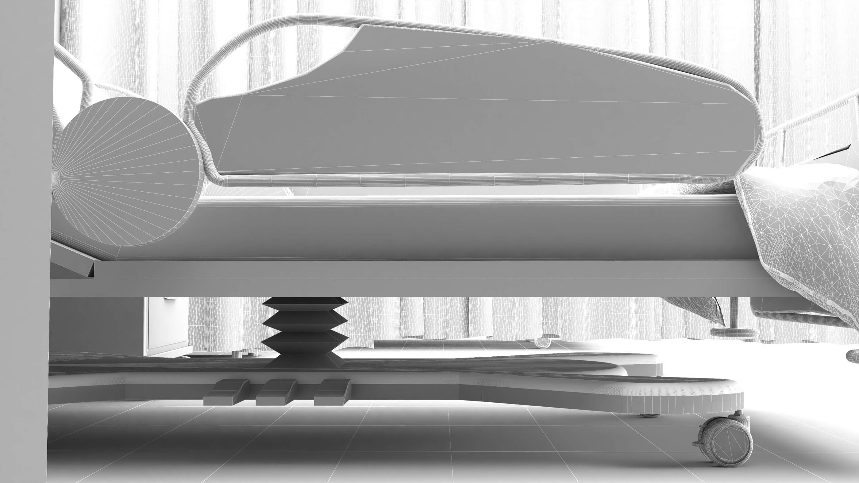 Hospital Ward 5 - 4K 3D Model by Pictorer