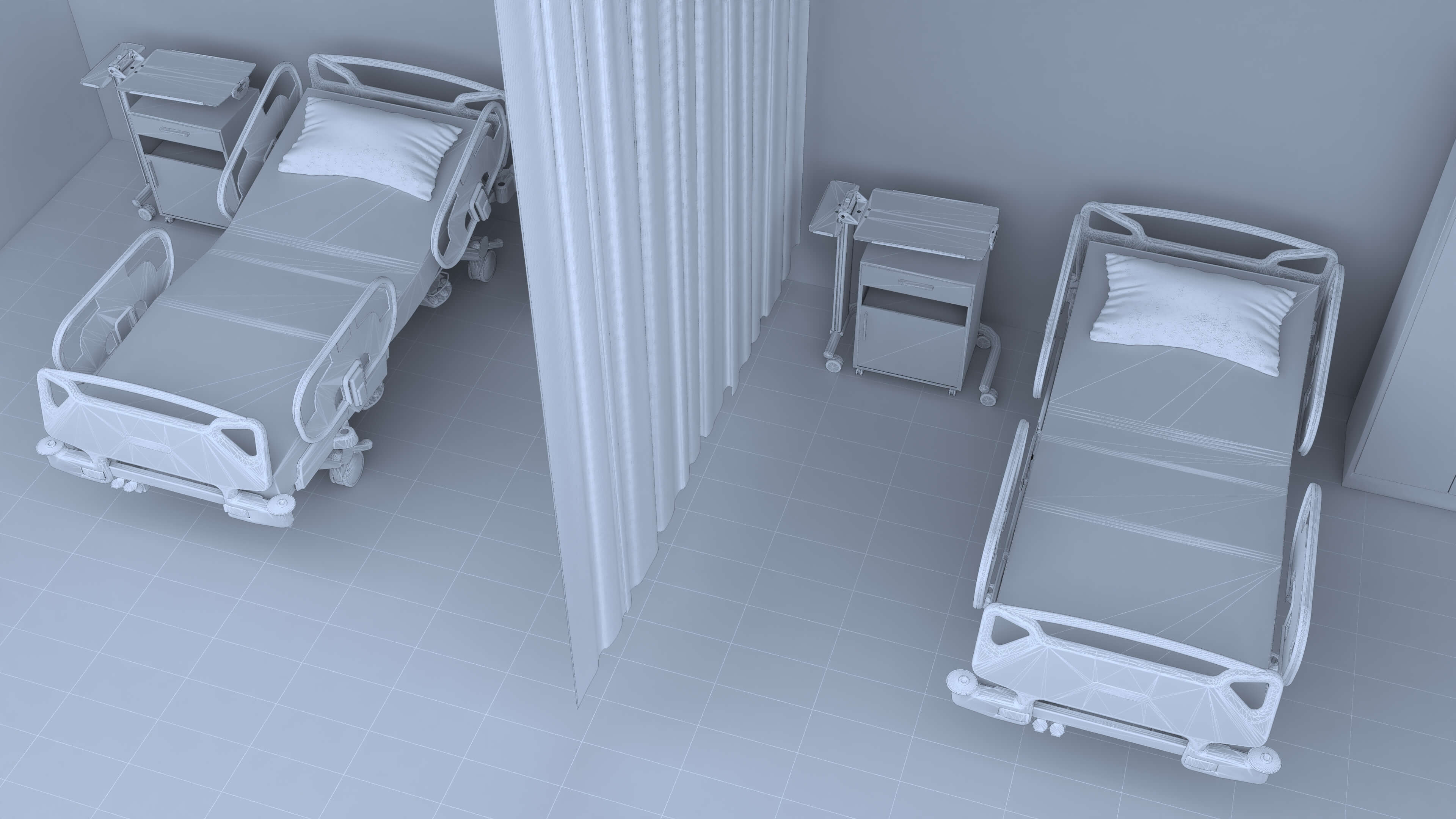 Hospital Ward 6 - 4K 3D Model by Pictorer